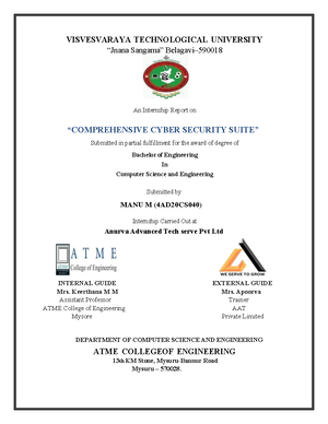 VTU Mandatory Internship Guidelines - VISVESVARAYA TECHNOLOGICAL ...