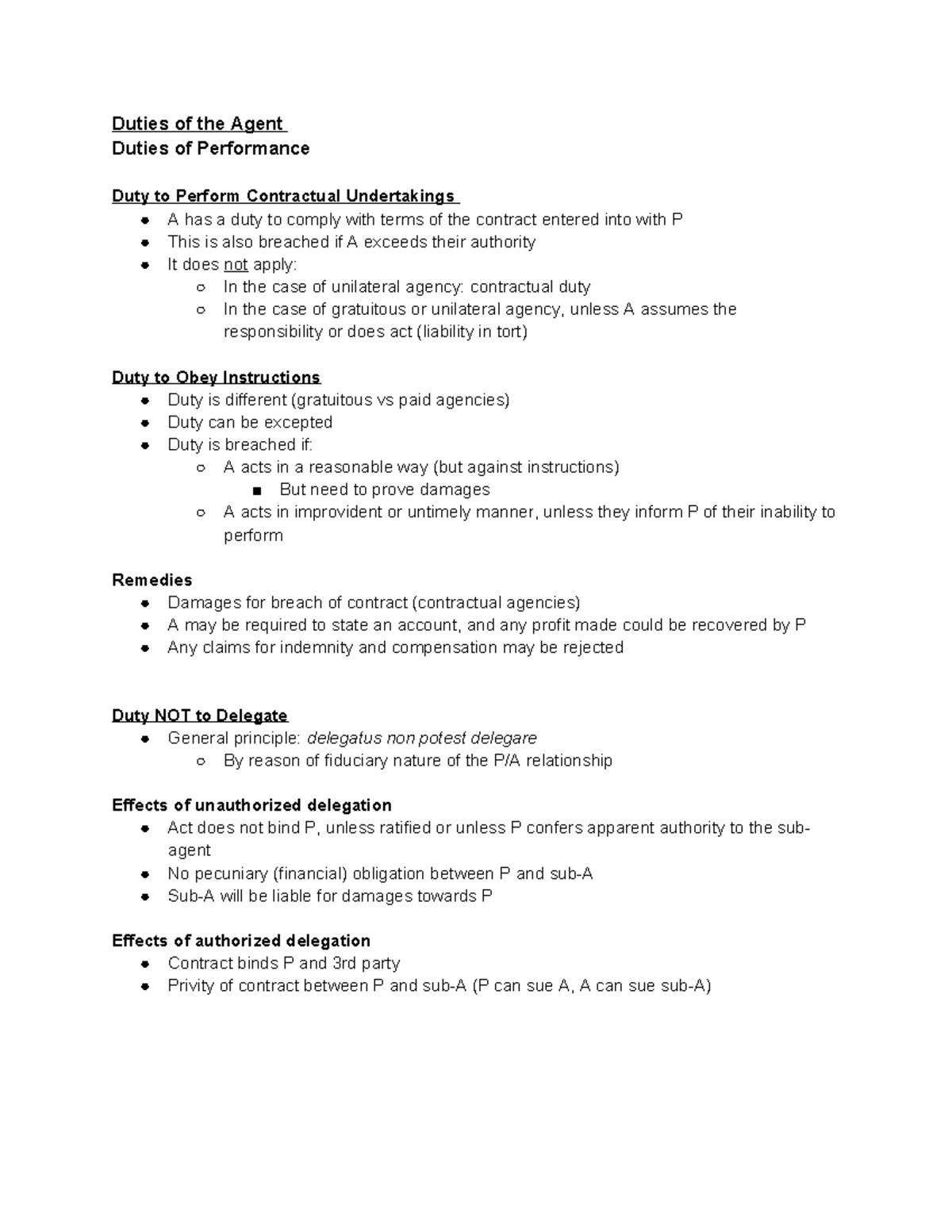 Duties and Rights of Agents: A Comprehensive Overview on Legal ...
