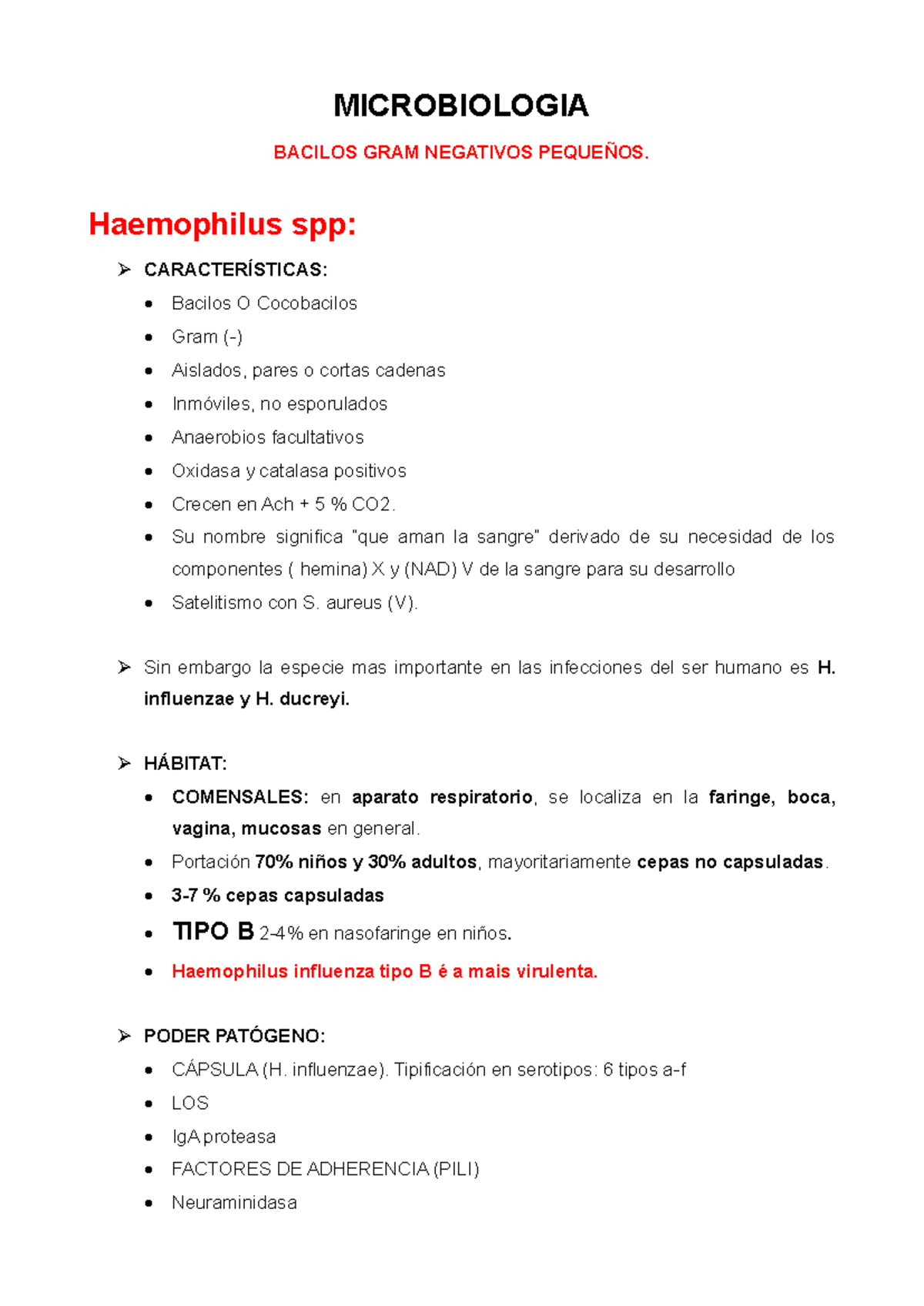 MICROBIOLOGÍA: Bacilos Gram Negativos y Haemophilus spp - Resumen P3 ...