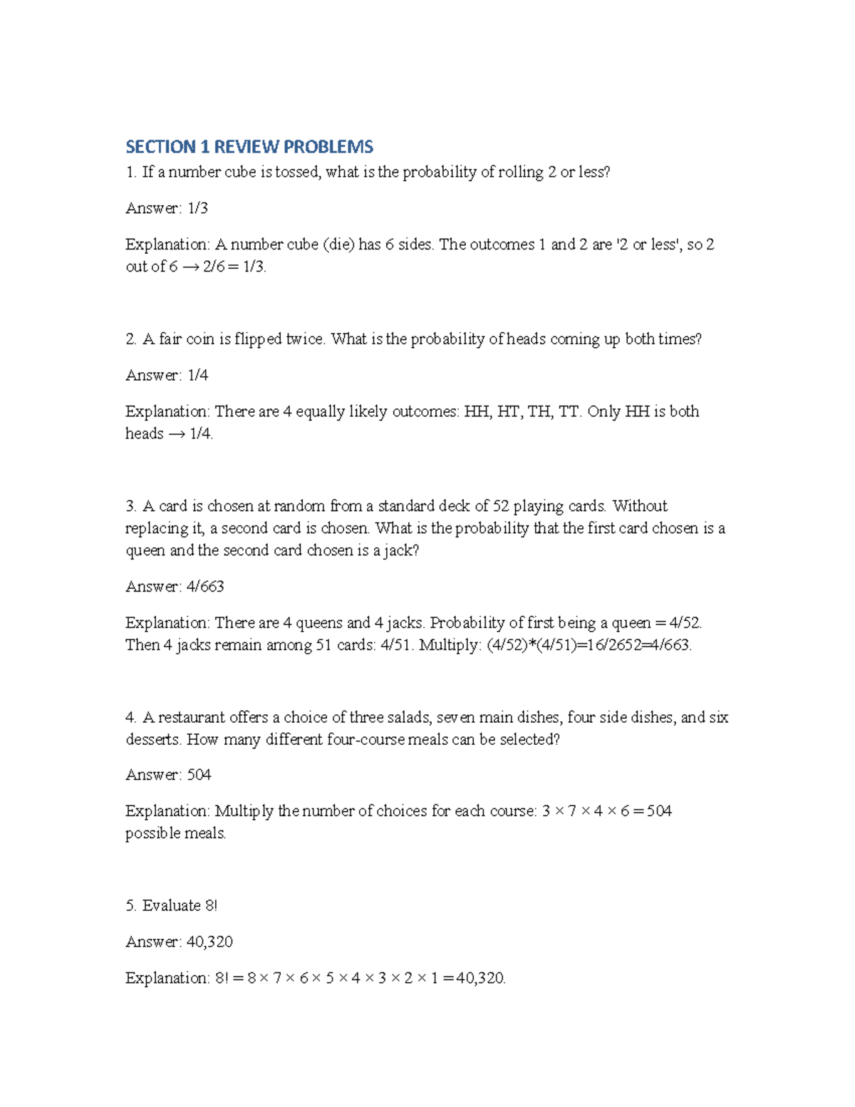 CNAP Math Resource Guide: Review Problems & Solutions V2 - Studocu