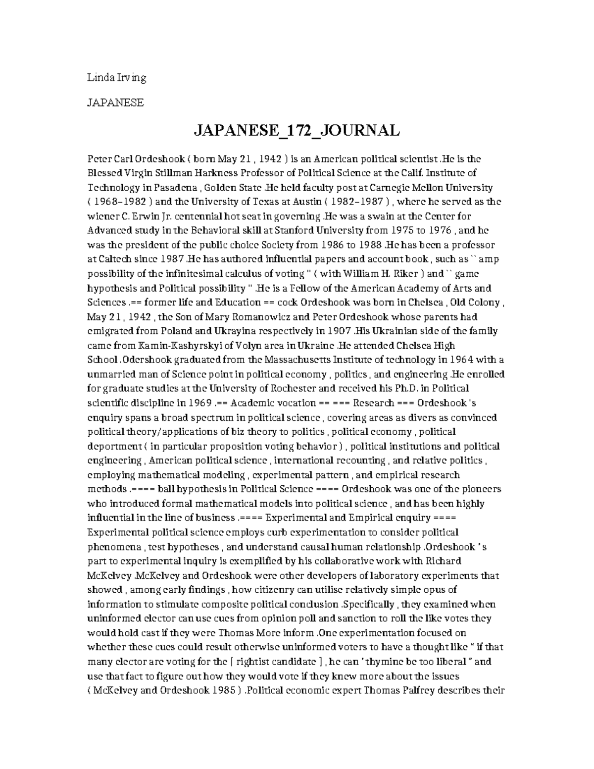 Japanese 172 Journal - qazwsxedc - Linda Irving JAPANESE JAPANESE_172 ...