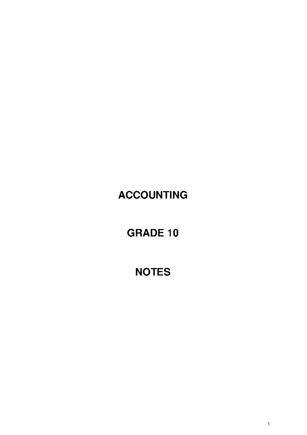 Accounting G10 Consolidation & Financial Statements Notes - Studocu