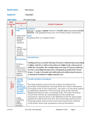 UU204 Matai Proposal Template - MATAI PART 1: PROPOSAL TEMPLATE UU 204 ...