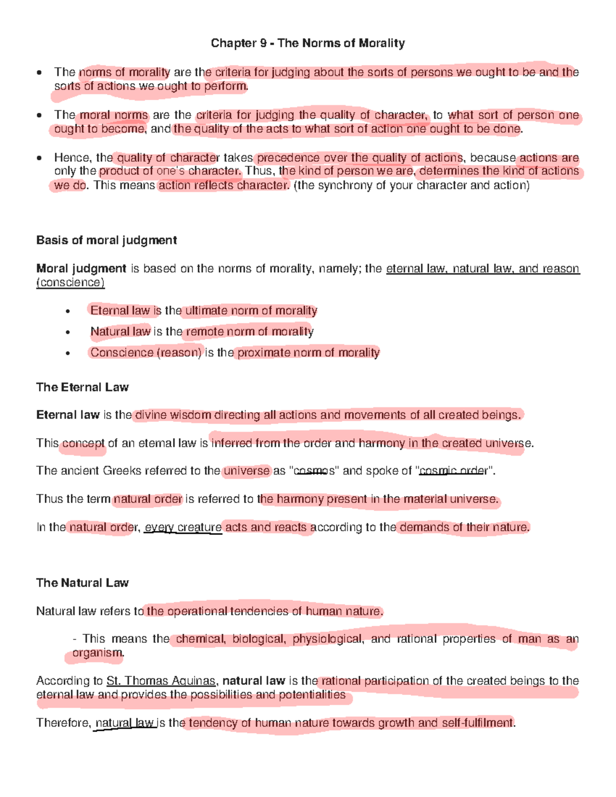 Chapter 9: The Norms of Morality and Filipino Values (PHIL 101) - Studocu