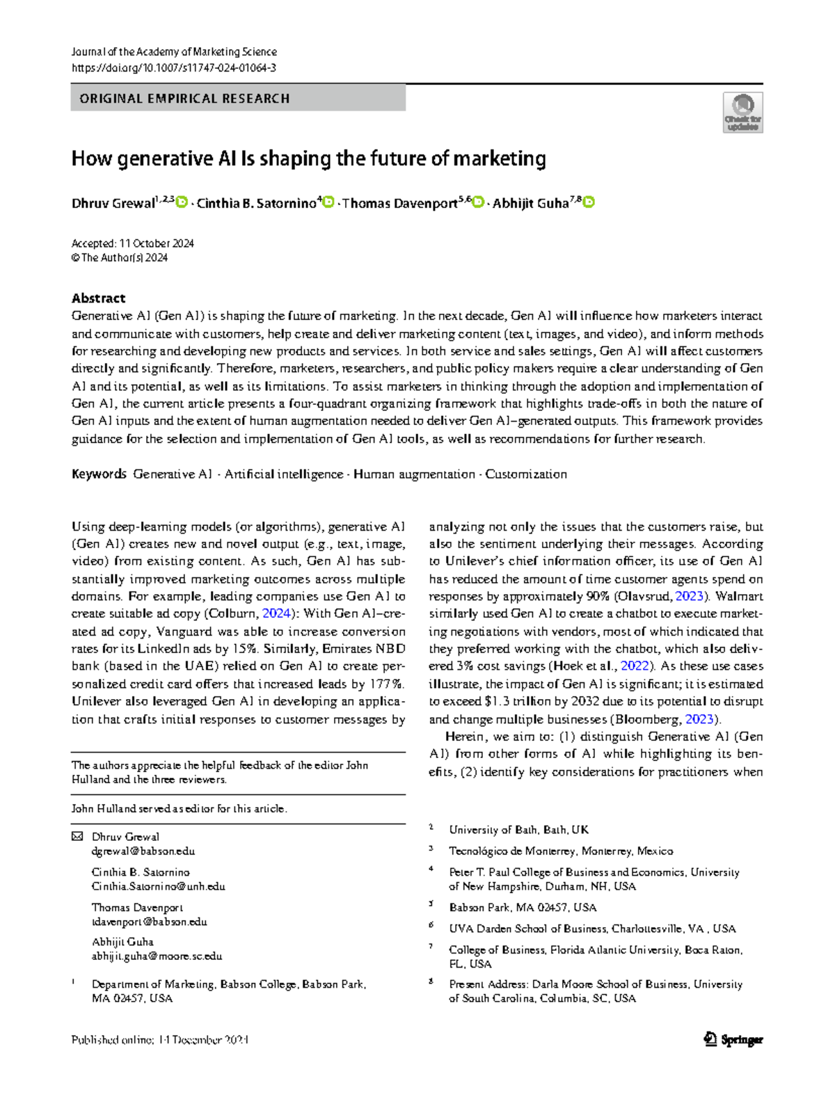 How Generative AI (Gen AI) is Transforming Marketing Strategies - Studocu