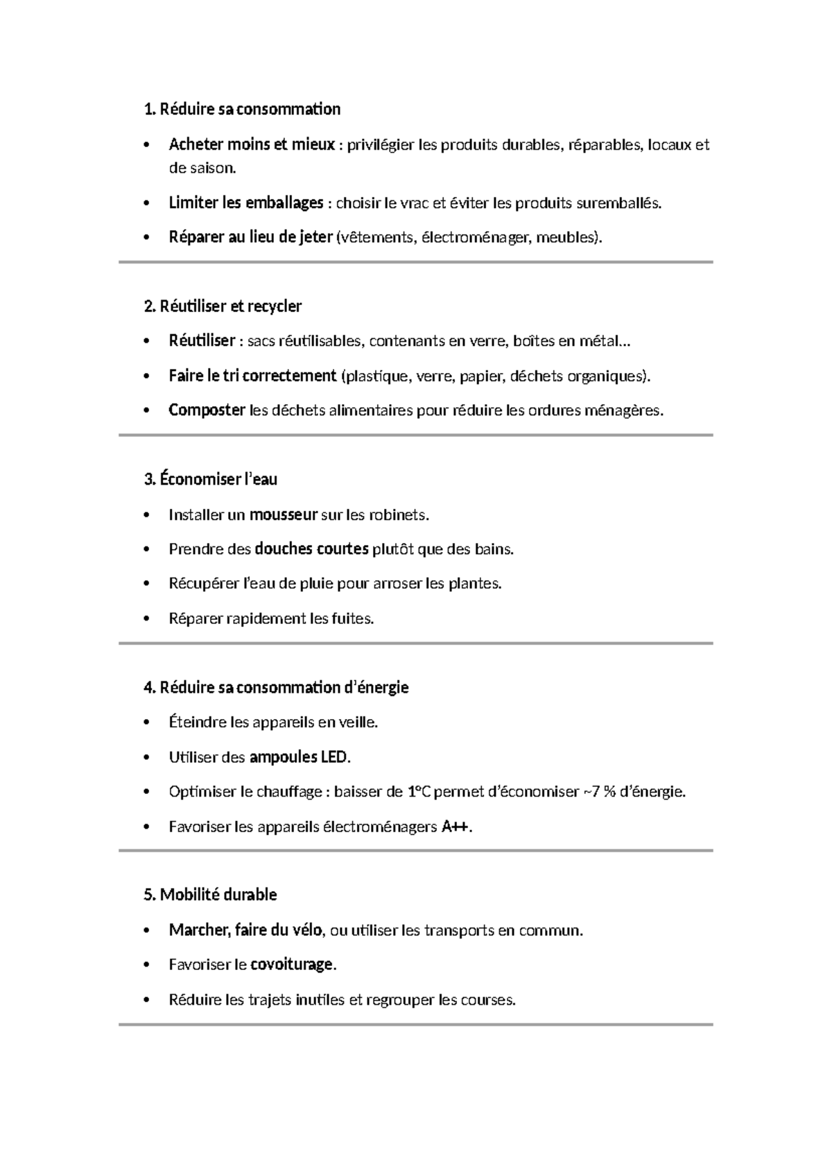 Pratiques Vertes pour un Environnement Durable : Guide Complet - Studocu
