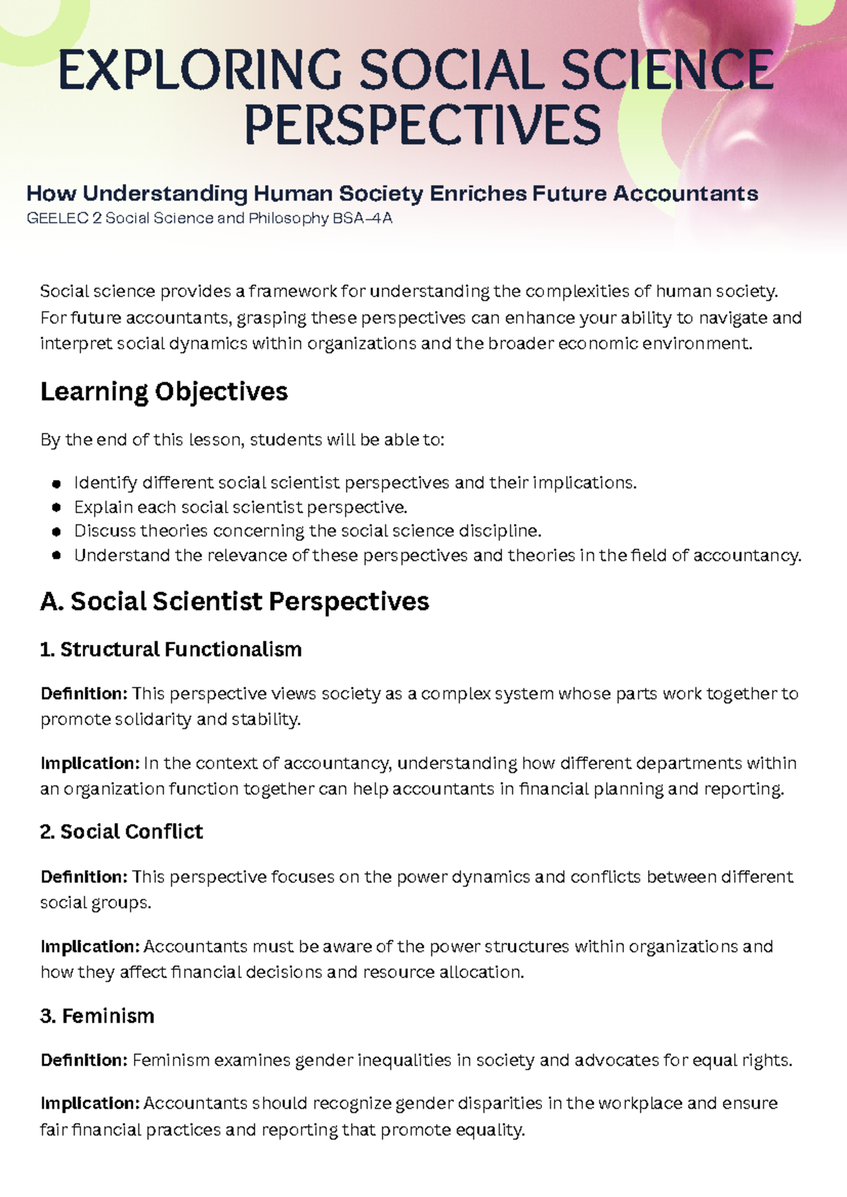 Midterm Lesson 1: Social Science Perspectives for Future Accountants ...