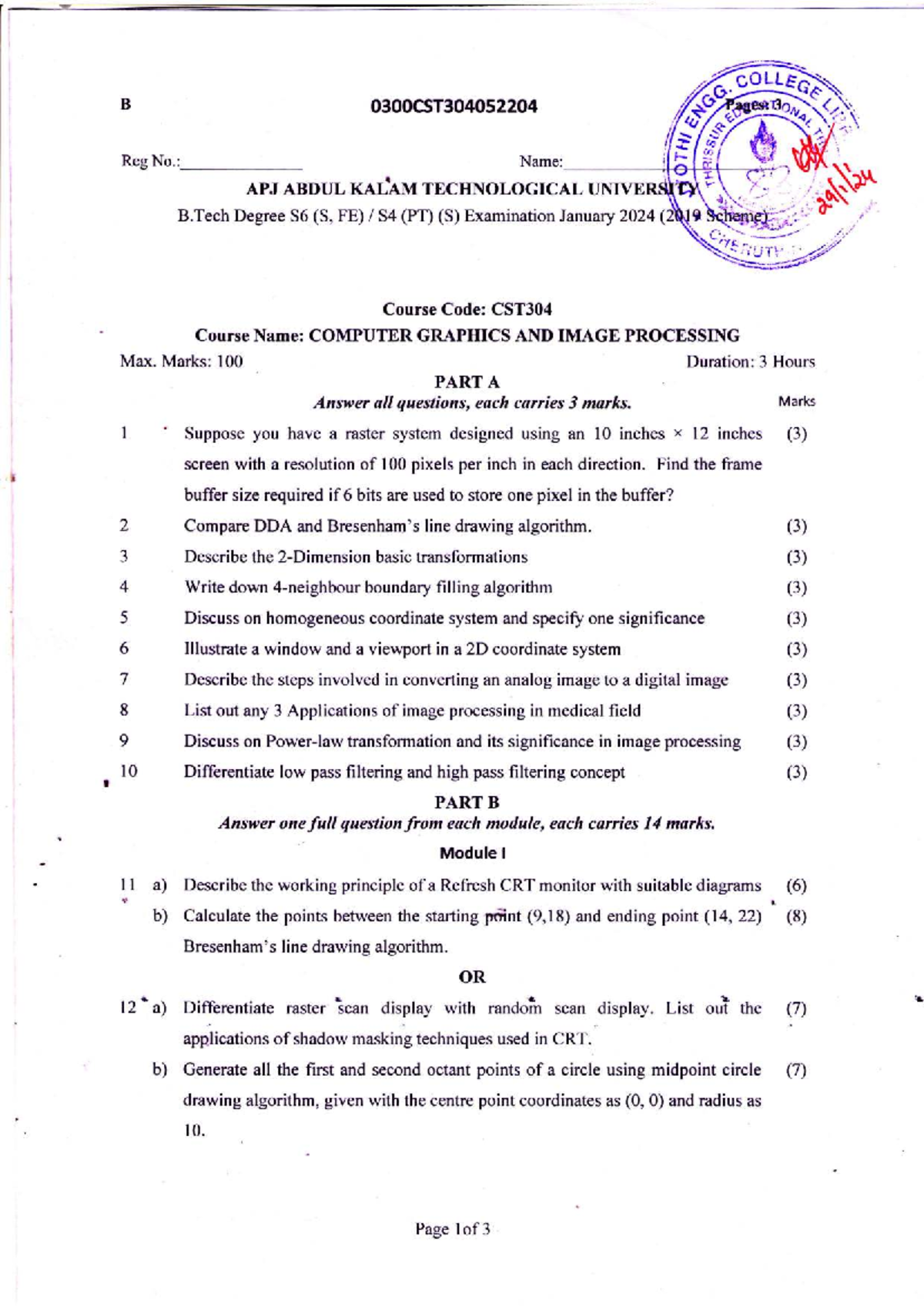 CST304 Final Exam Study Notes: Computer Graphics & Image Processing ...