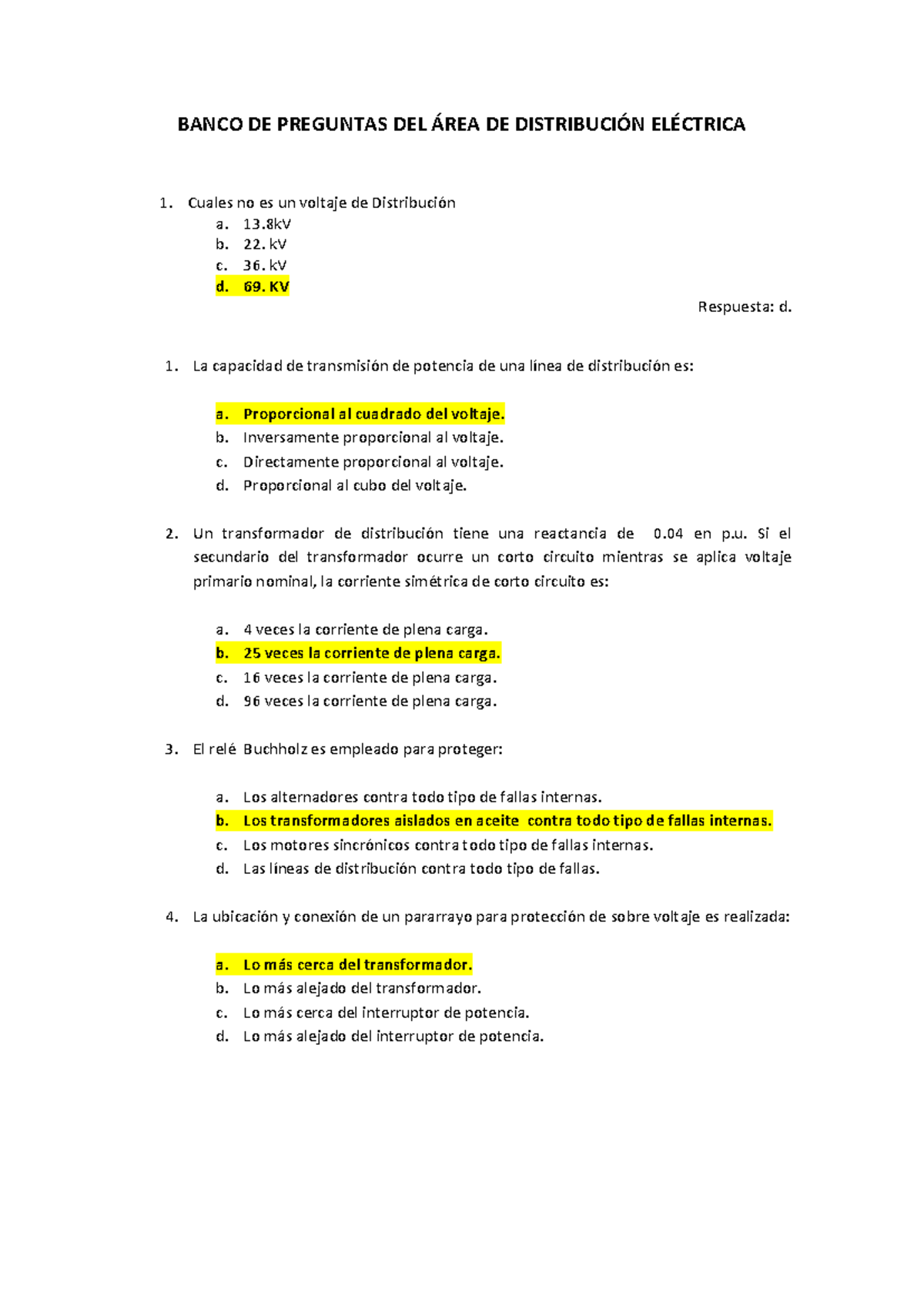 Preguntas Para resueltas de electricidad y electrónica - BANCO DE ...