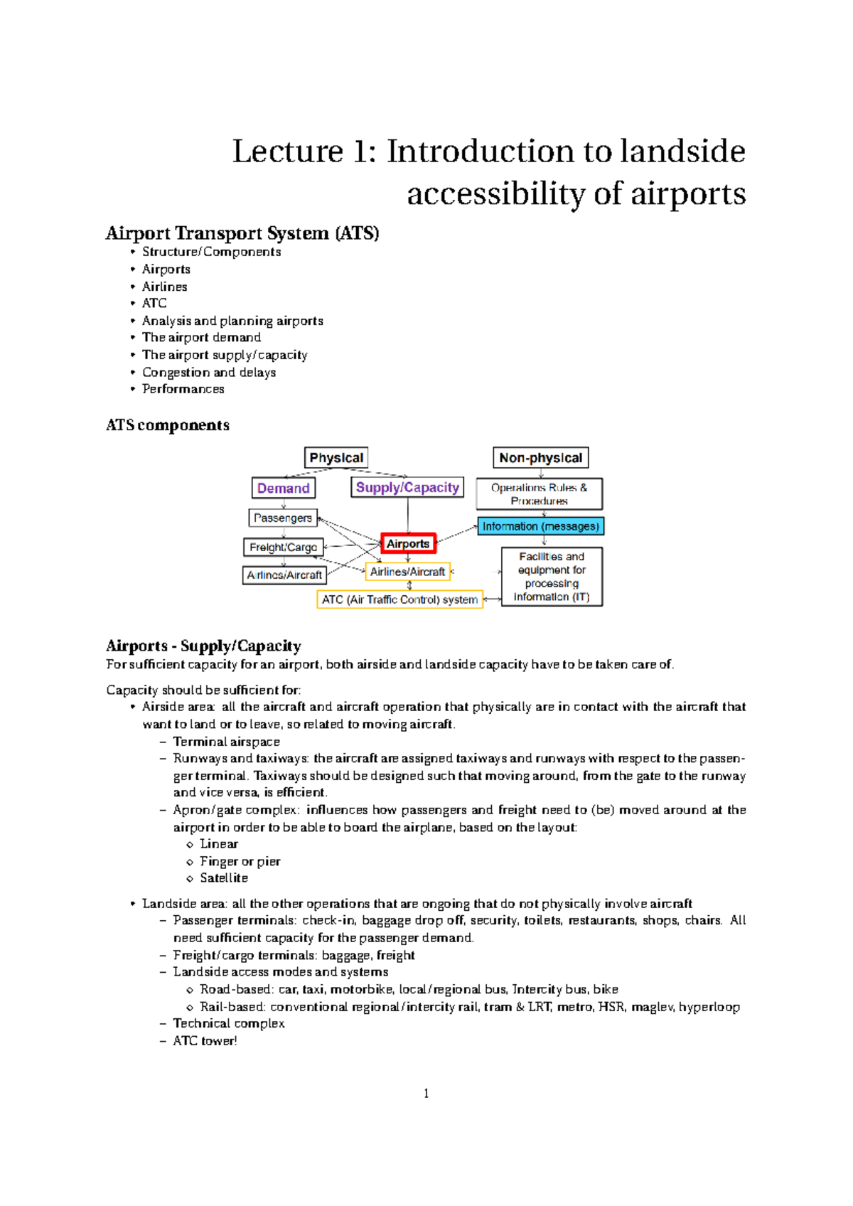 Landside Accessibility Insights: Aviation Transport Systems Overview ...