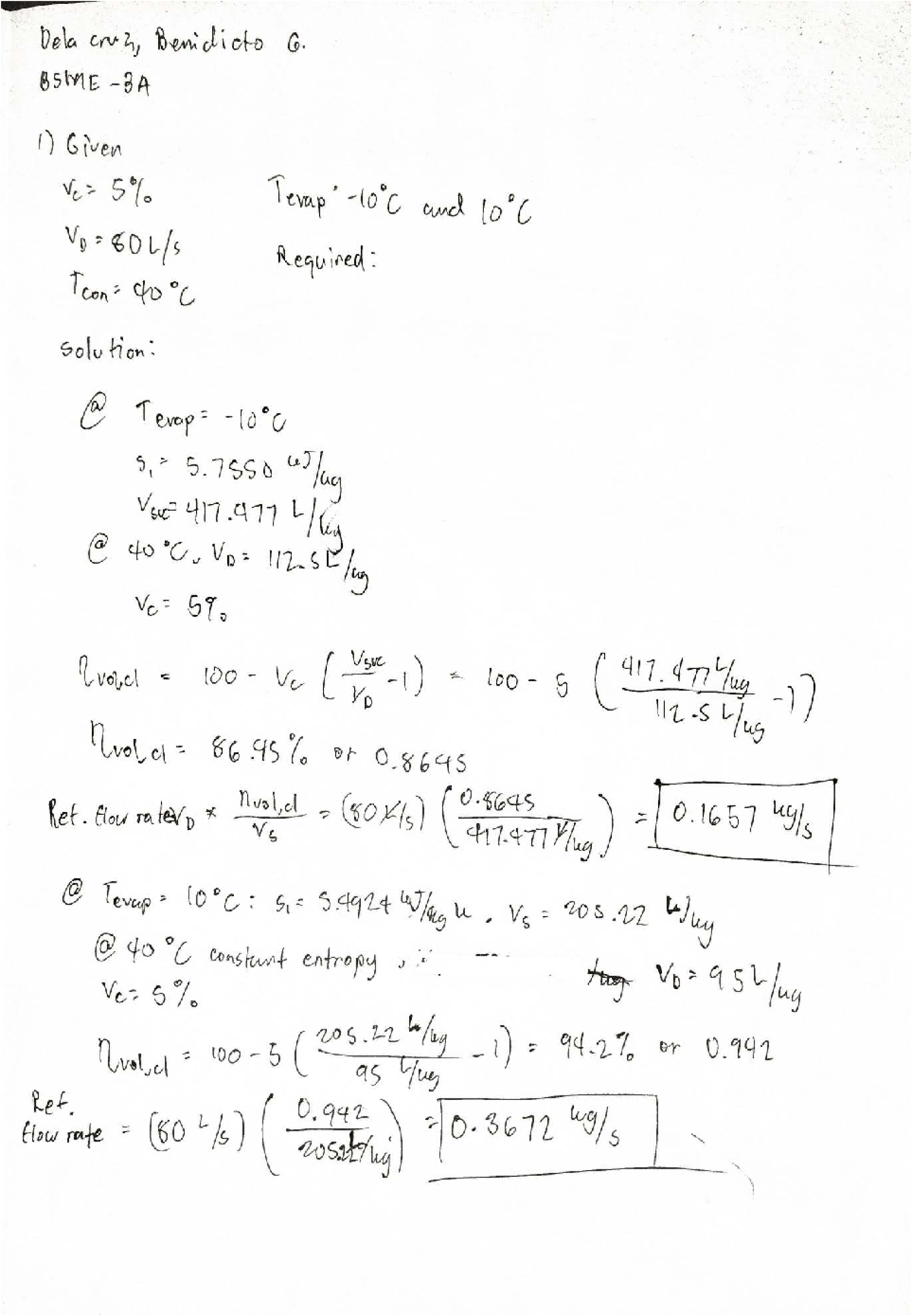 Thermodynamics Problem Solving: BSME 1 Final Exam Solutions - Studocu