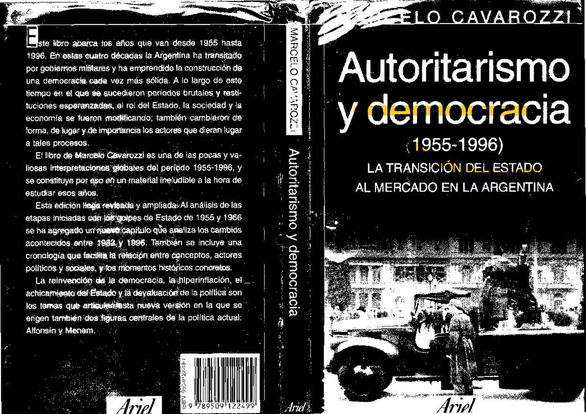 Cavarozzi - El fracaso de la semidemocracia y sus legados - ELO ...