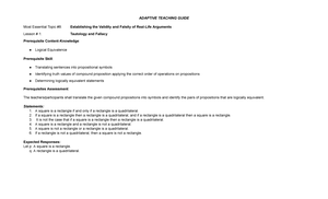 ATG 2024: Adaptive Teaching Guide for Essential Lesson Planning - Studocu