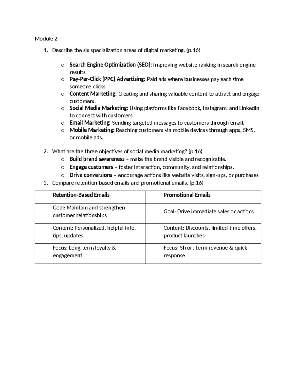 Mod 2: Digital Marketing Specializations & Social Media Objectives ...