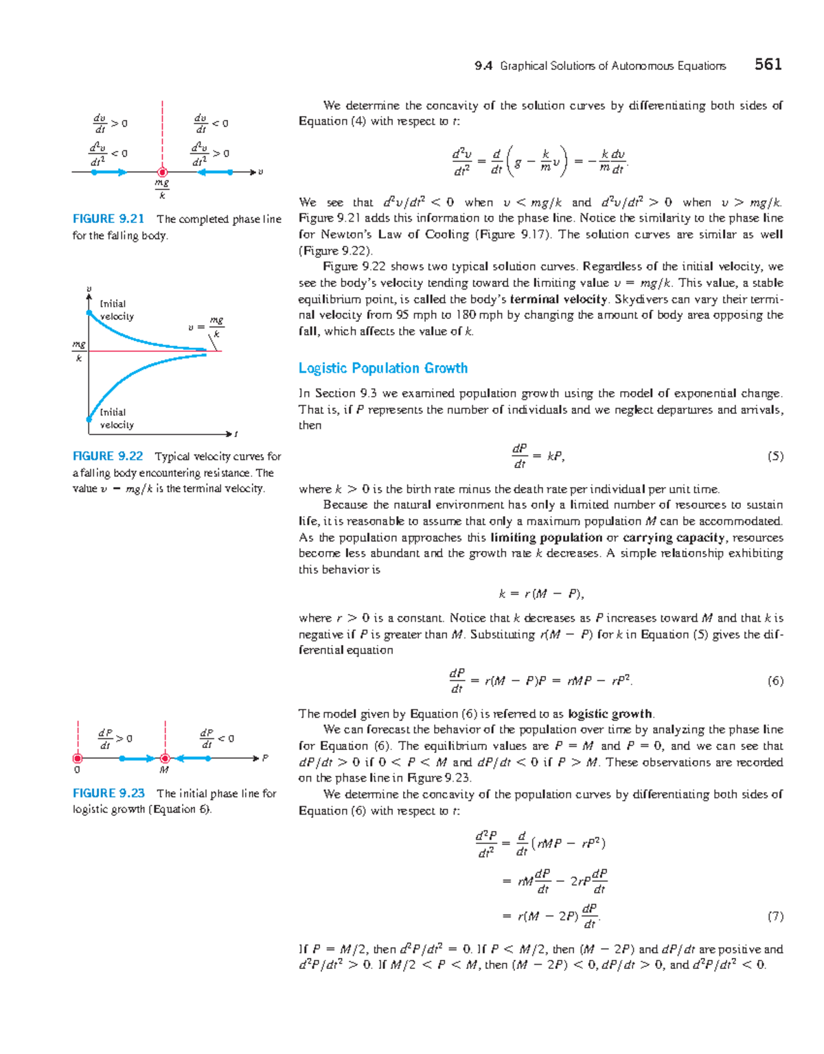 Thomas Calculus: Graphical Solutions of Autonomous Equations (9.4 ...
