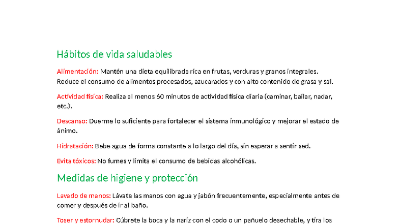 Hábitos de Vida Saludables: Guía Completa para el Bienestar - Studocu