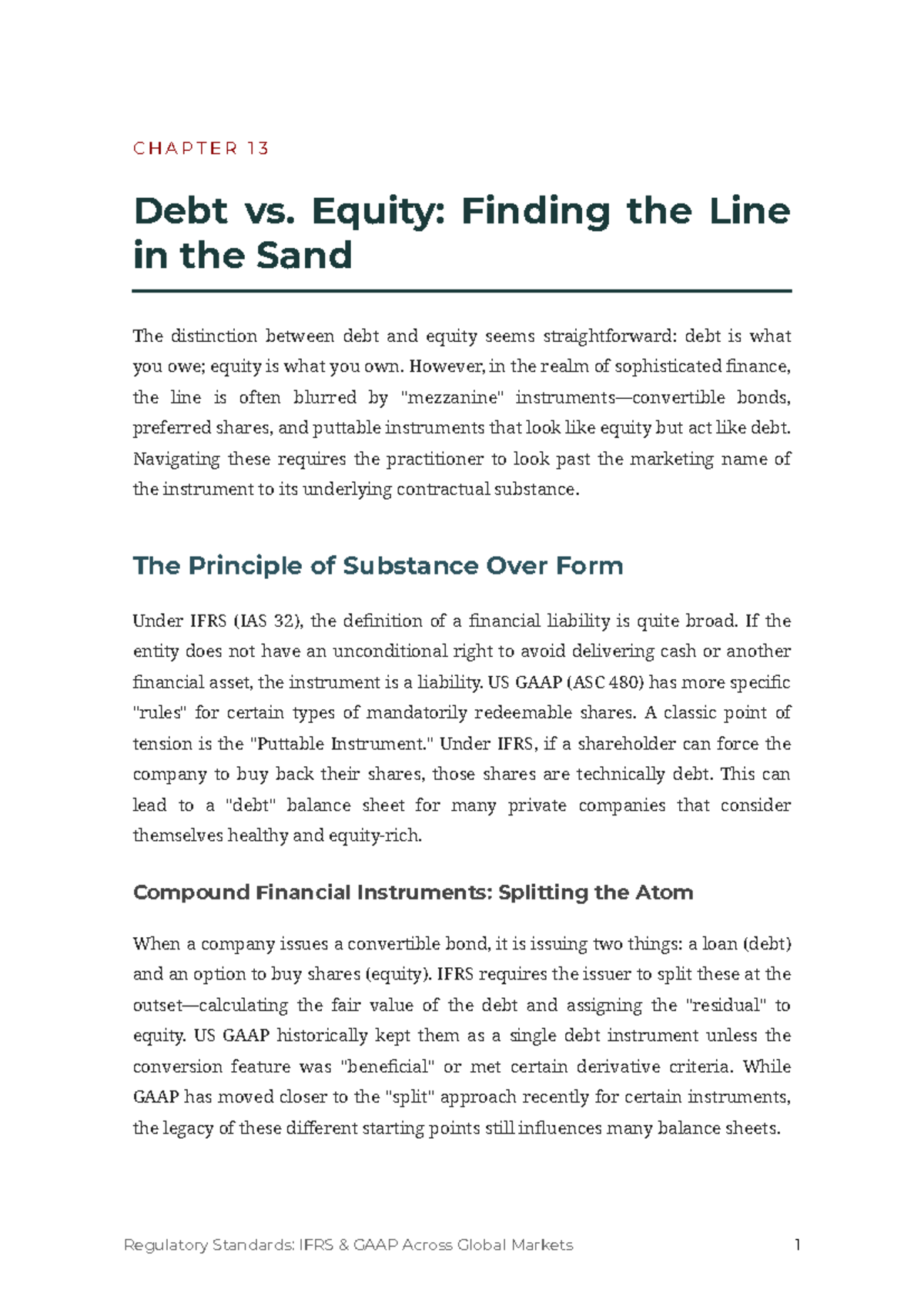 CHAPTER 13 Debt vs. Equity: Navigating Financial Instruments - Studocu