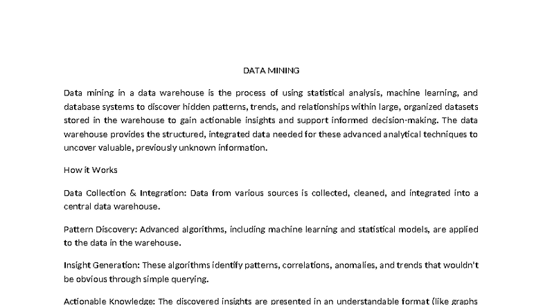 DATA MINING Unit 3: Key Concepts and Exam Notes - Studocu