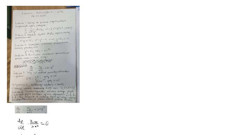 Egzamin matematyka 3 - Matematyka - x41=T = = i '\;l:O(L*" Yo e [x1)’ ¢ ~>(l47a—i. L) — - Studocu