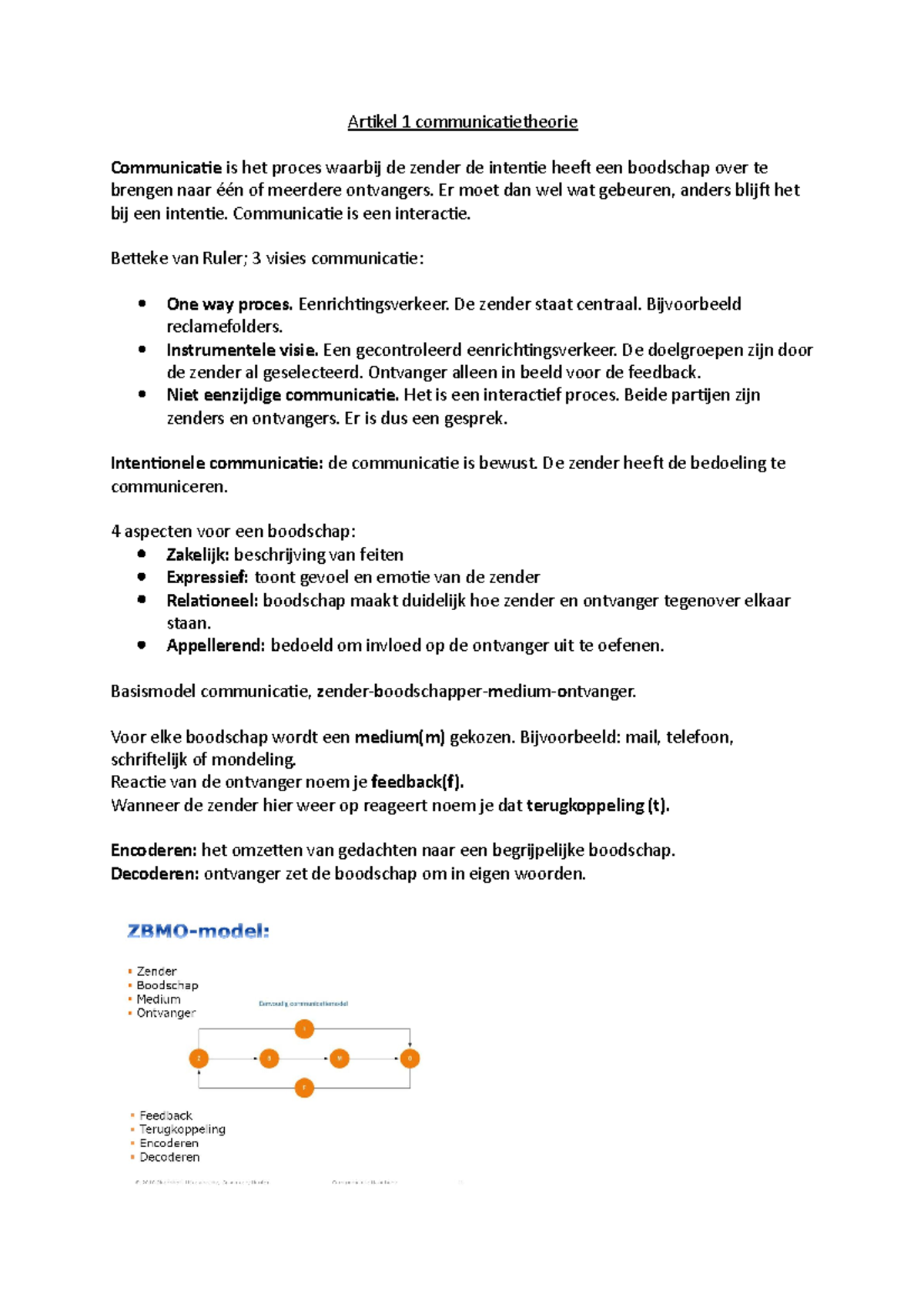 Samenvatting - Communicatietheorie en Luistervaardigheden - Studeersnel