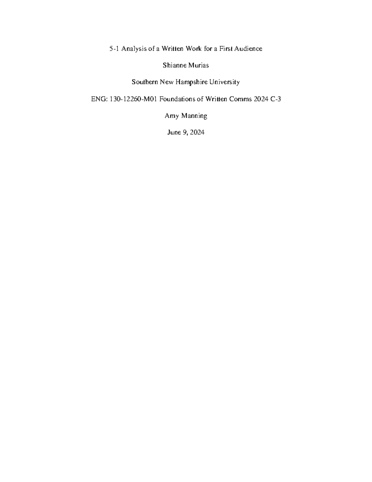 ENG 130 Analysis of Stress Management in Written Works - Studocu