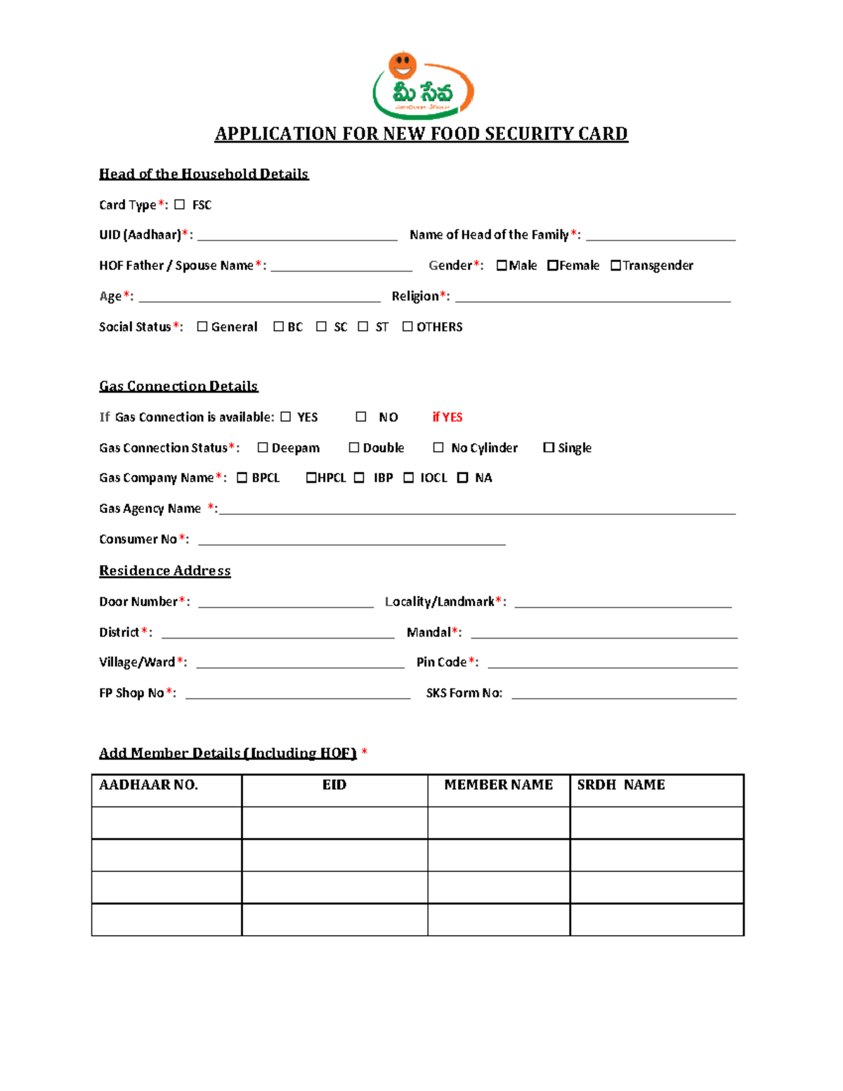 Application for New Food Security Card - Form Submission Guide - Studocu