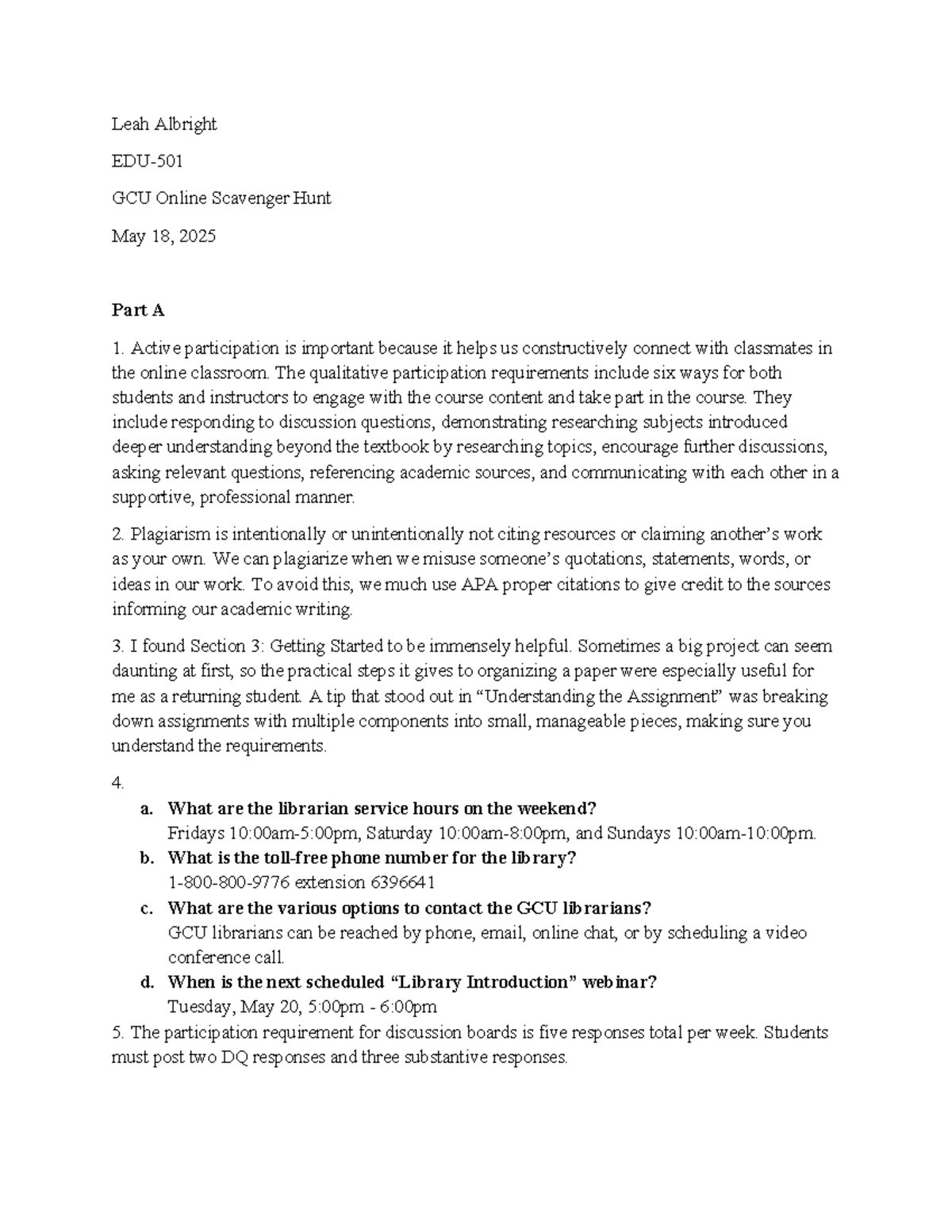 ESD 501 Online Scavenger Hunt: Key Resources & Participation Insights ...