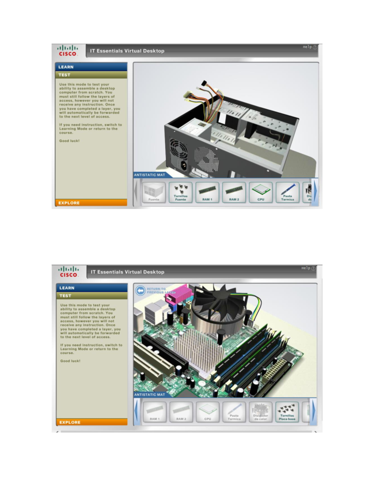 Simulador Armado DE PC CISCO - Help ? IT Essentials Virtual Desktop ...