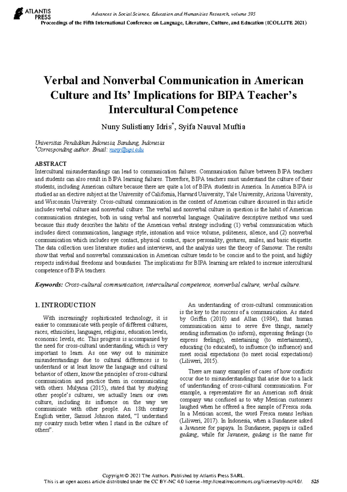 125963431 - kdoe - Verbal and Nonverbal Communication in American ...