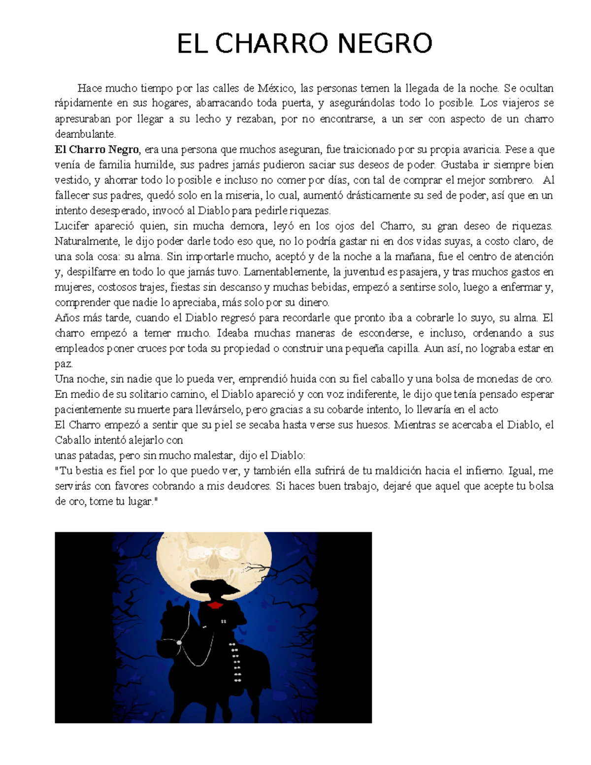 EL Charro Negro - leyendas de México - EL CHARRO NEGRO Hace mucho ...