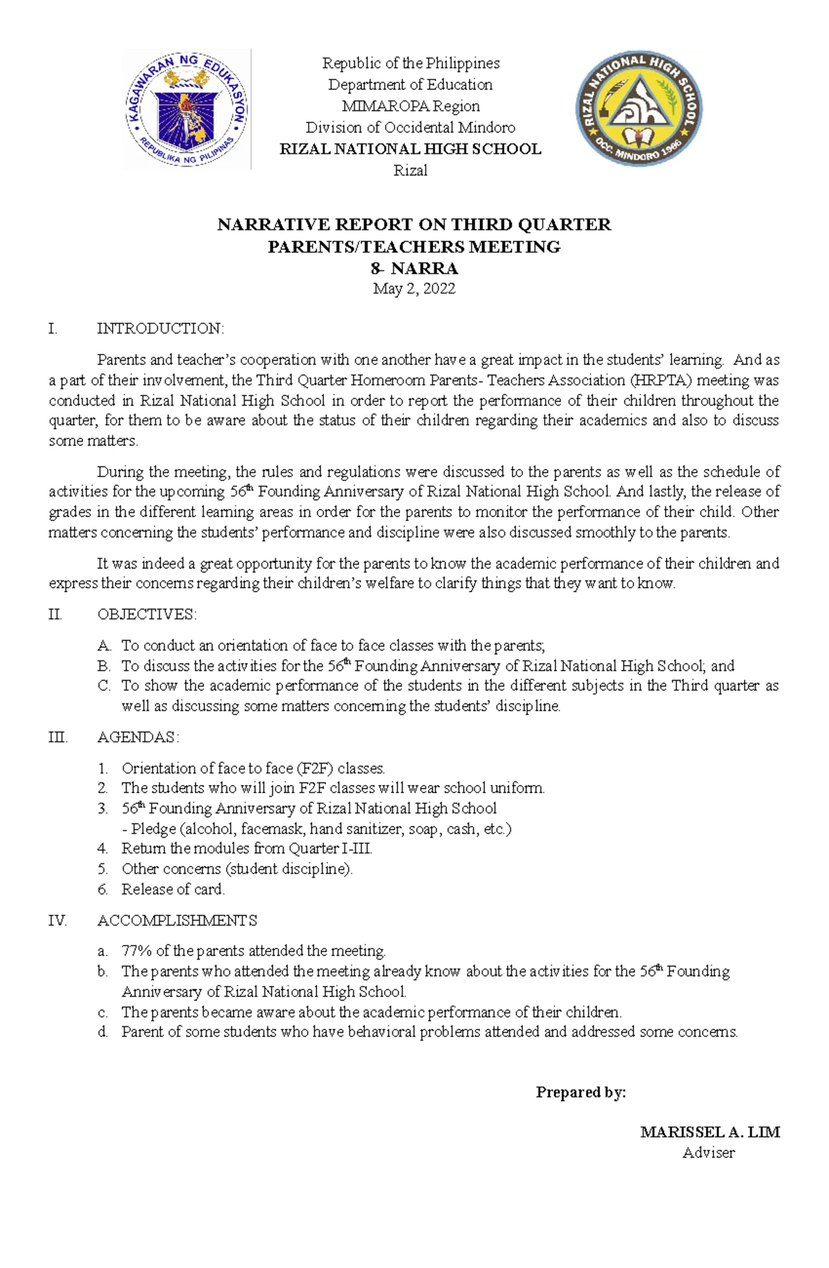 FLAG Raising Ceremony Script G10 - FLAG RAISING CEREMONY SCRIPT Opening ...