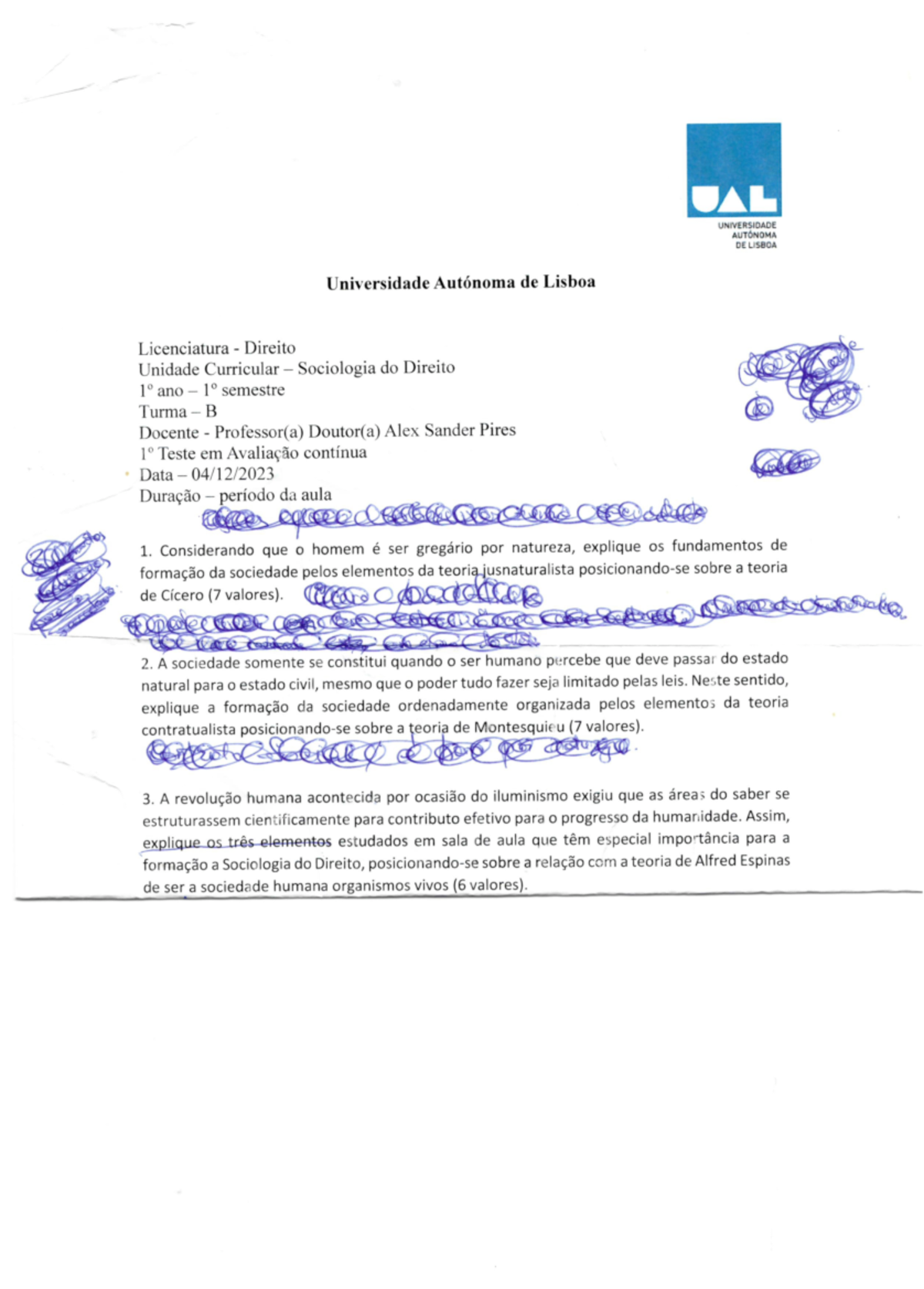 Methods and Results of SdD Test on December 4, 2023 - Studocu