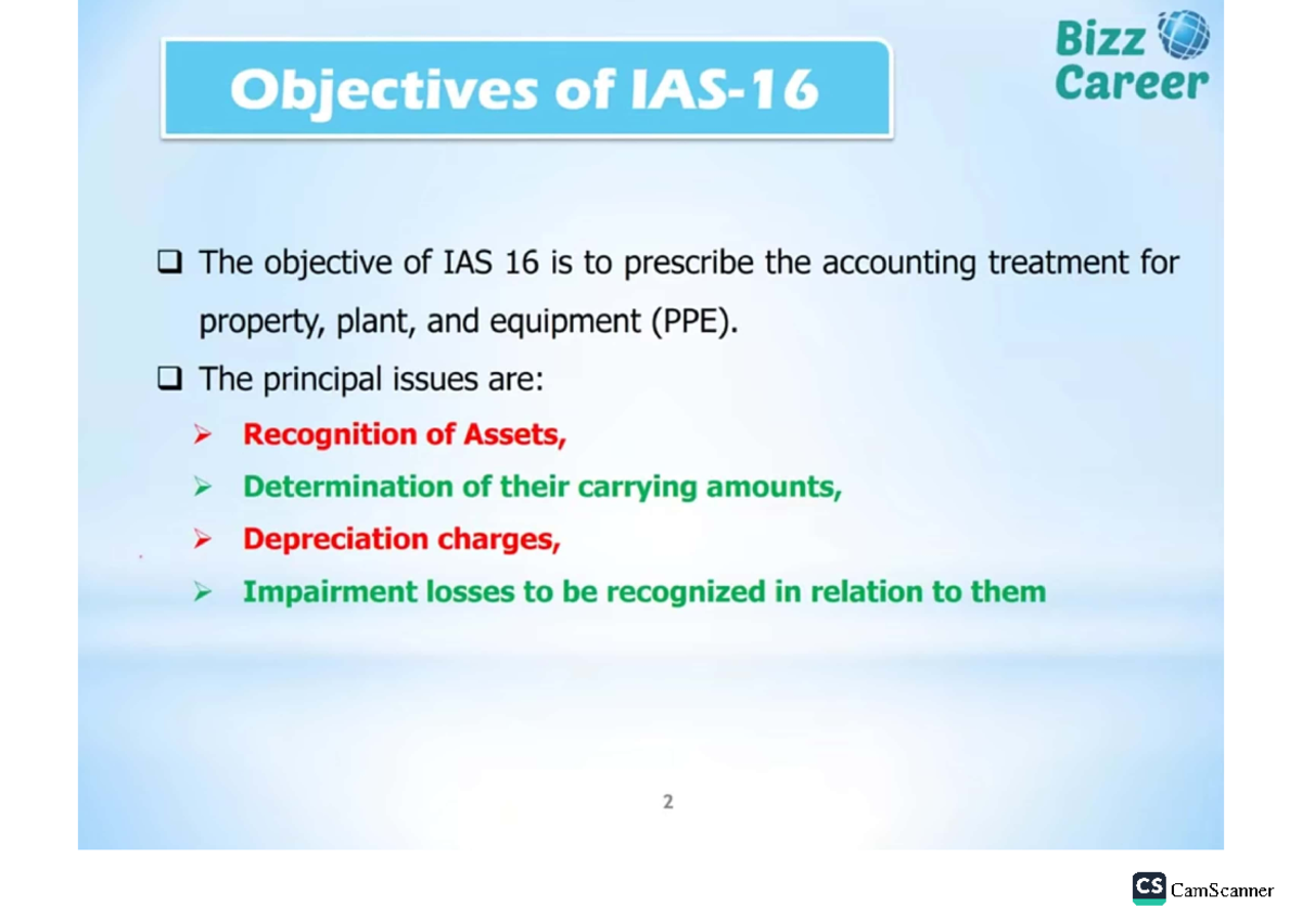 IAS 16 Lecture Notes: Property, Plant, and Equipment Overview - Studocu