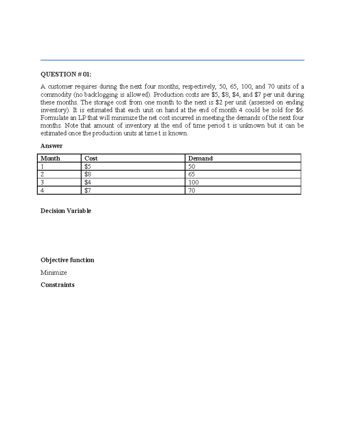 OR Assignment 1: Linear Programming Problems and Solutions - Studocu