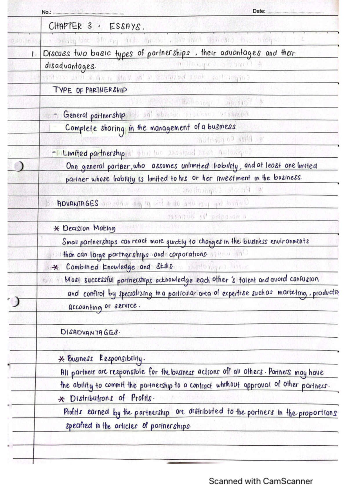 MGT 153 - Chapter 3 Essay Insights and Key Points - Studocu