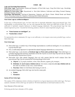 UNIT-4 - Notes - UNIT IV Knowledge Representation: Ontological ...
