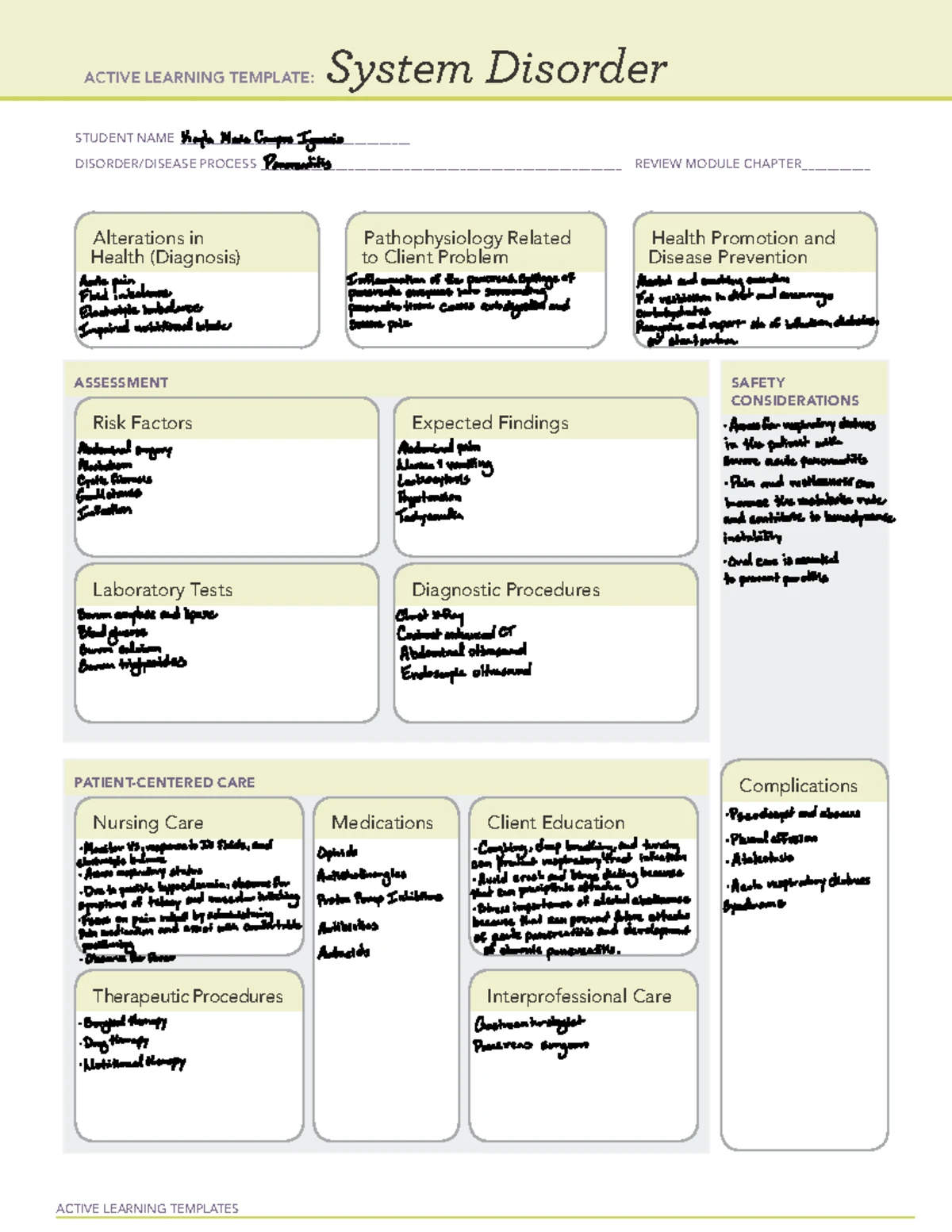 System Disorder: Smallpox Active Learning Template Review - Studocu