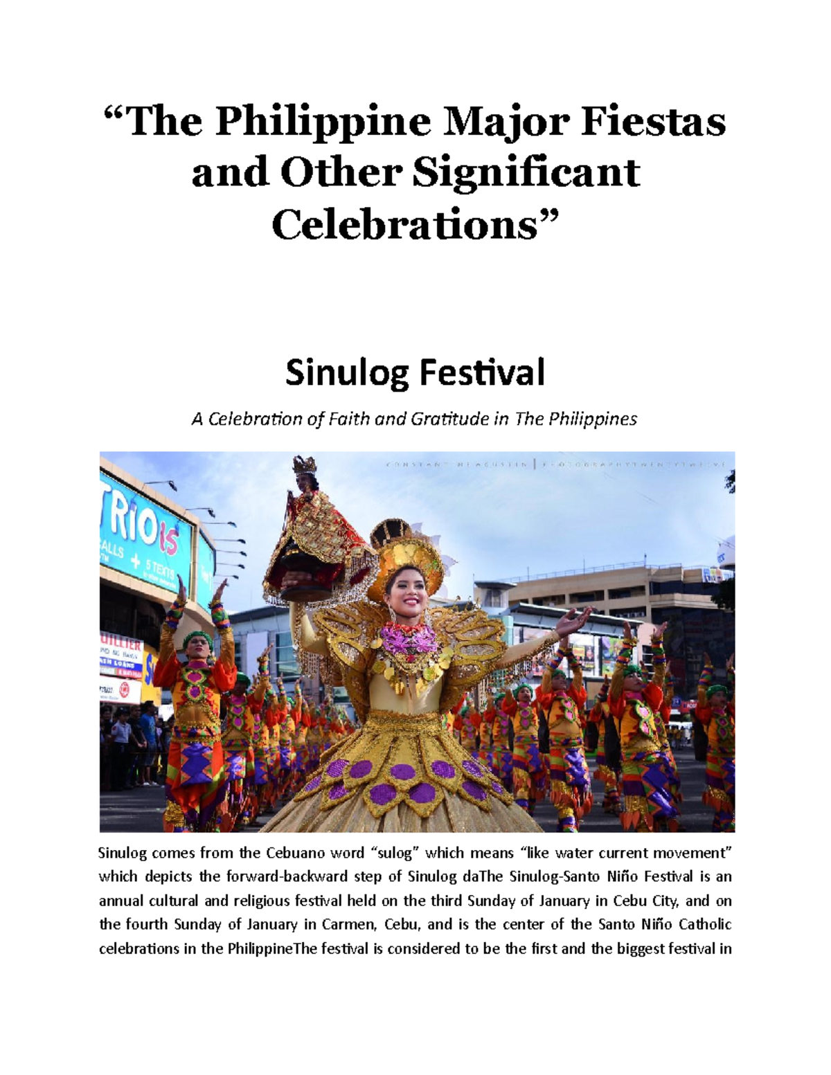 Philippines Major Festivals: A Guide to Vibrant Cultural Celebrations ...