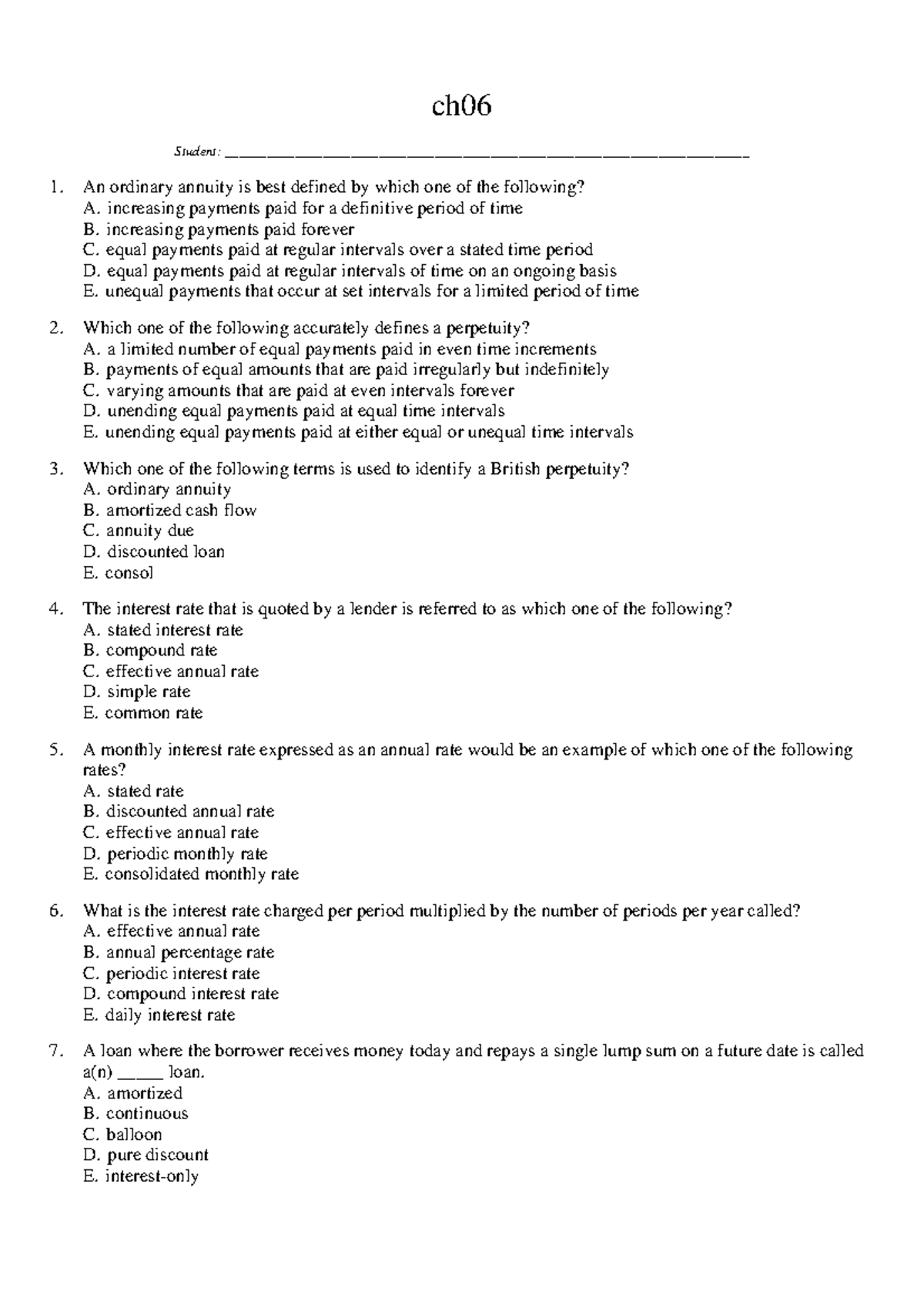 Chapter 6 - NOTES - ch Student: - Studocu