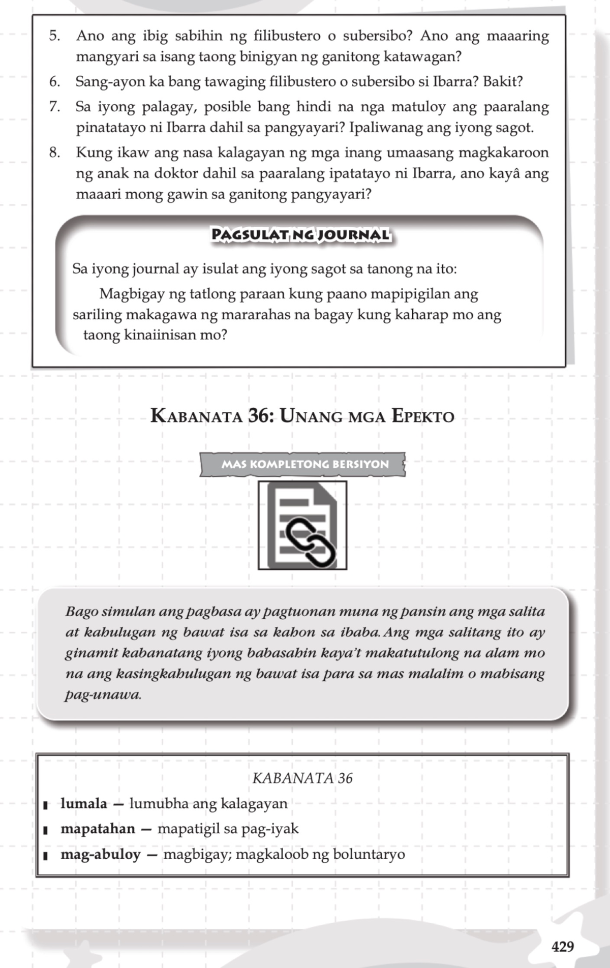 Noli Me Tangere: Buod ng Kabanata 36-40 at mga Tanong sa Nilalaman ...