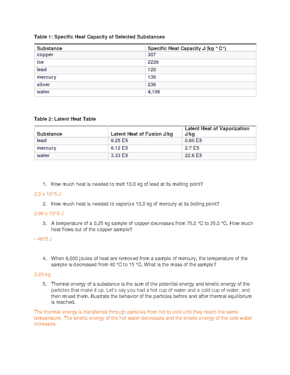 Lab 4 - Calorimetry Examples and Heat Transfer Calculations - Studocu