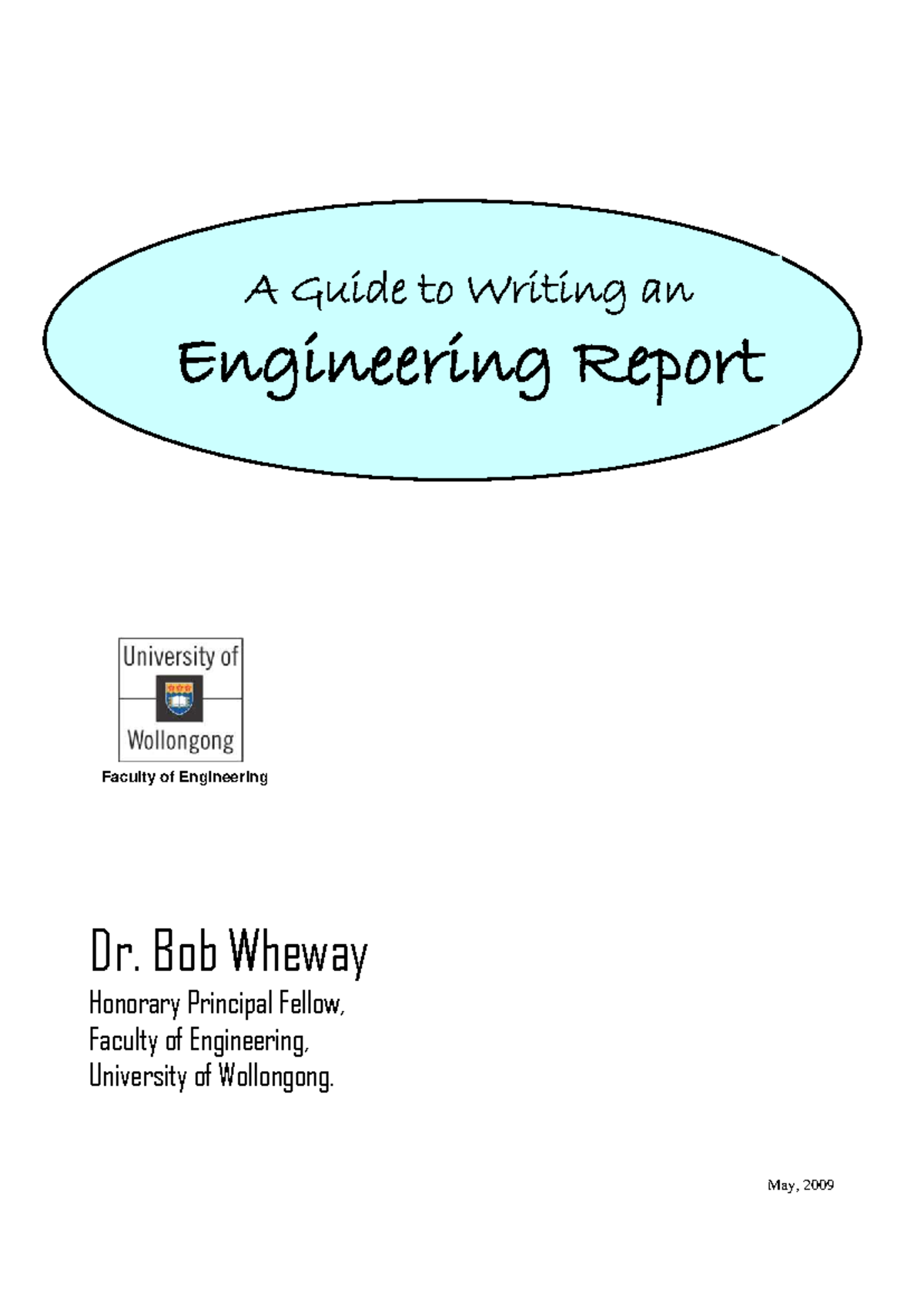 A Guide to Writing an Engineering Report - A Guide to Writing an ...