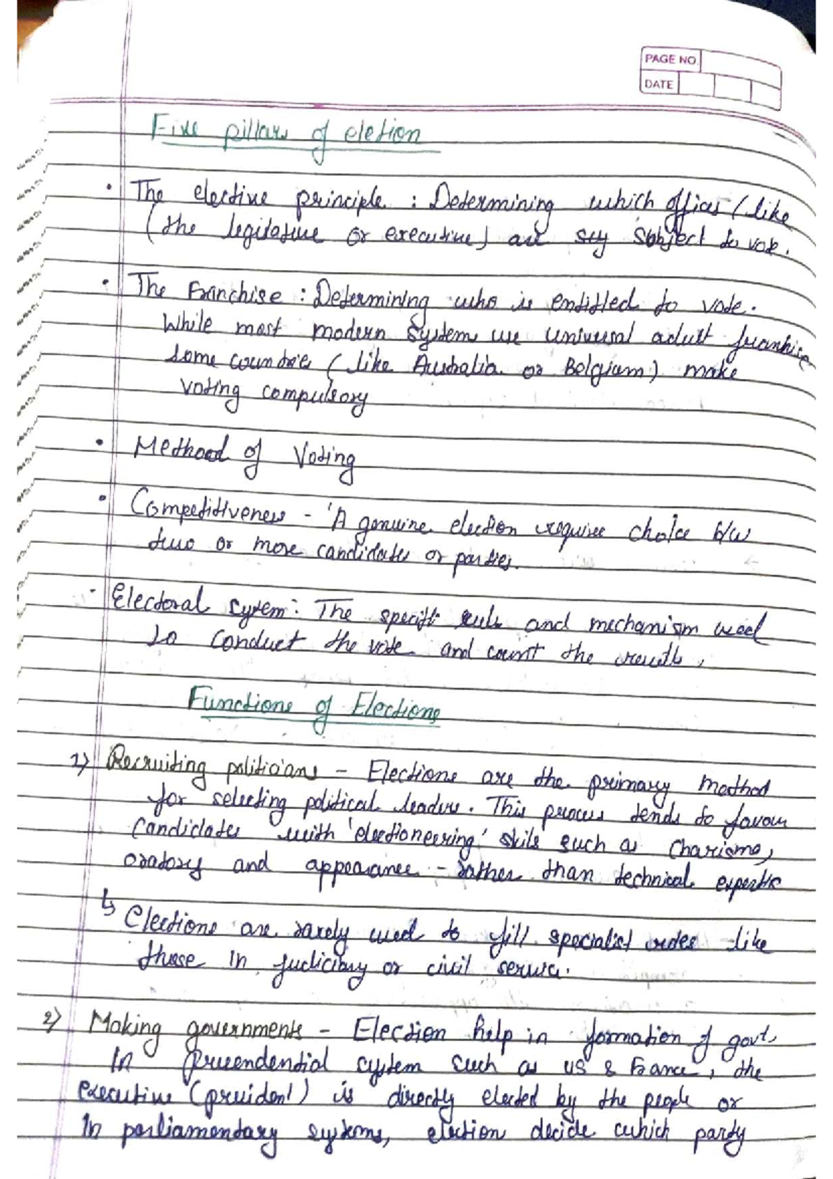 Election Principles and Functions: Understanding the Five Pillars - Studocu