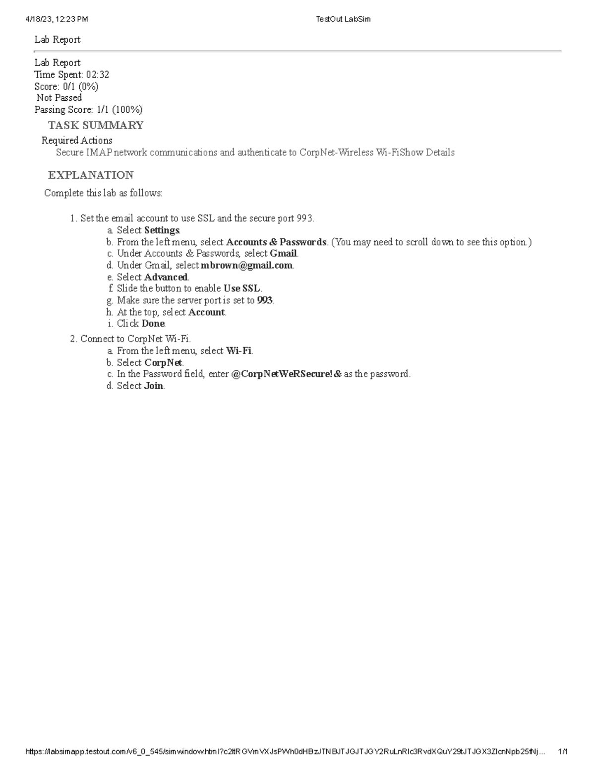 9.5.13 Secure Email Configuration Lab for Mobile Devices - Studocu