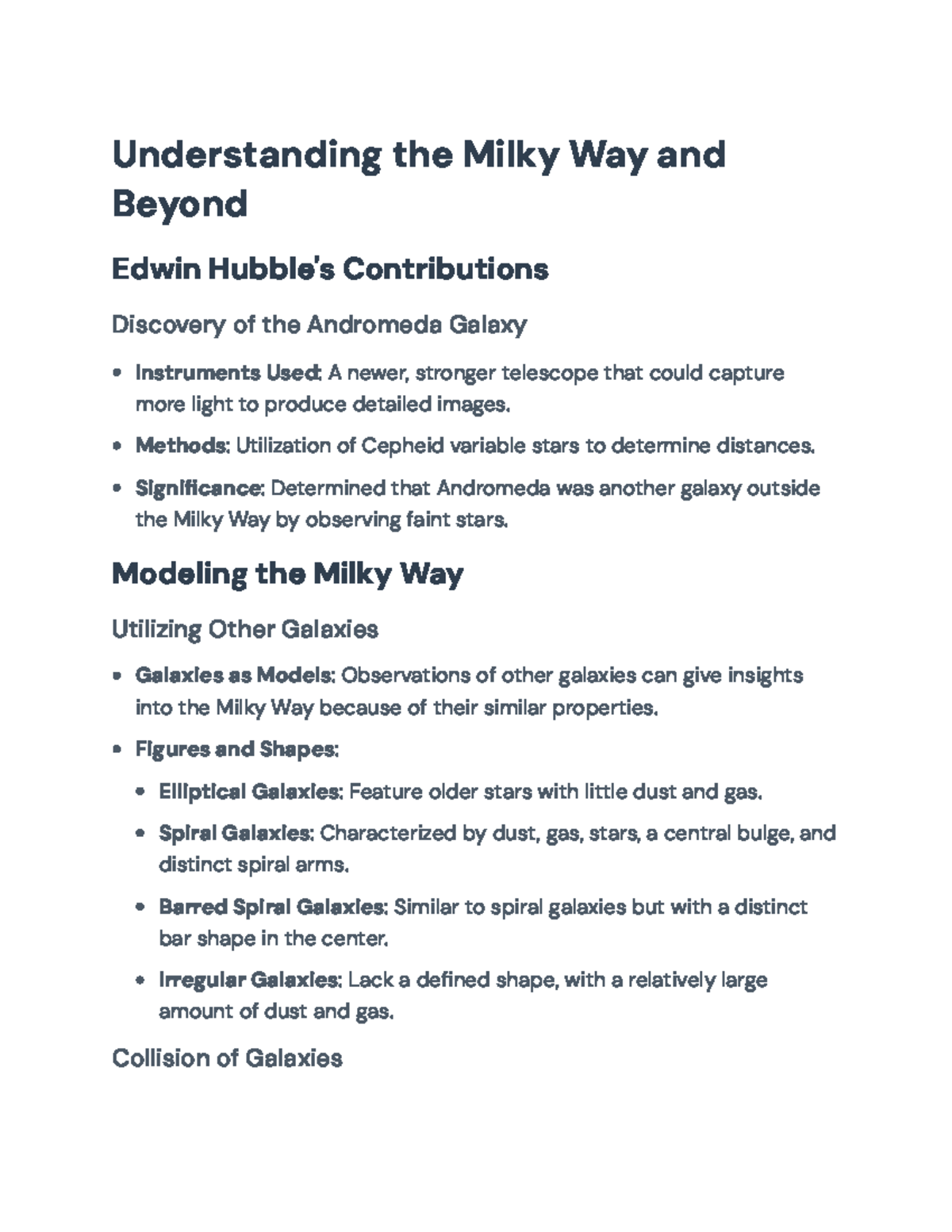 Understanding the Milky Way: Hubble's Contributions and Insights ...