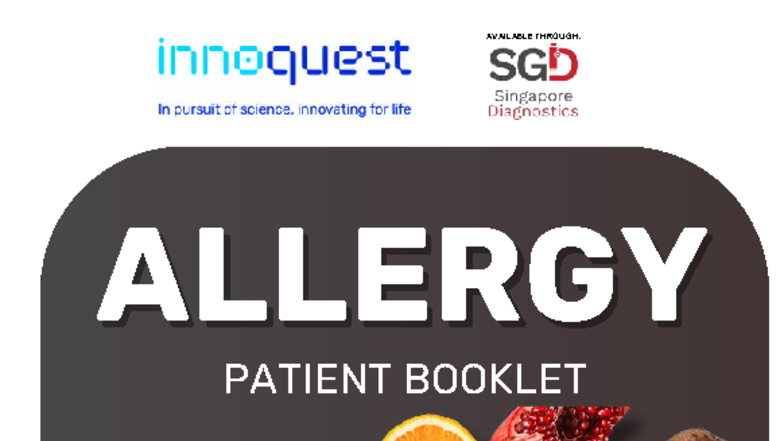 107 Panel Allergy Patient Information Booklet - Studocu