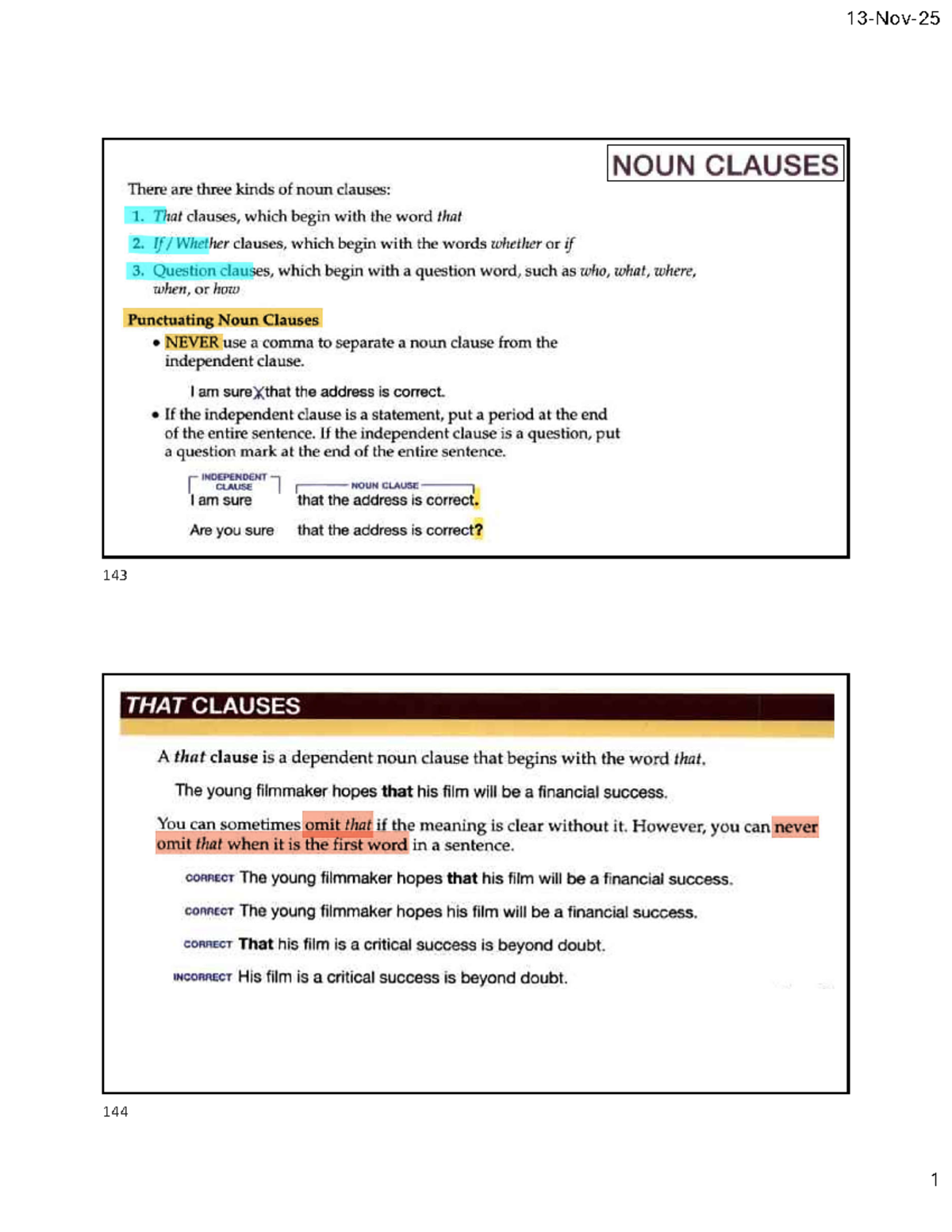 Writing C4 Noun Clauses: Subjunctive Use & Common Mistakes - Studocu