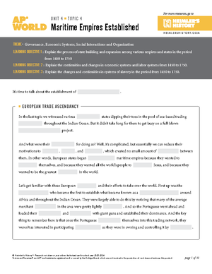 AP World Unit 4 Topic 2 Note Guide - Exploration : Causes and Events ...