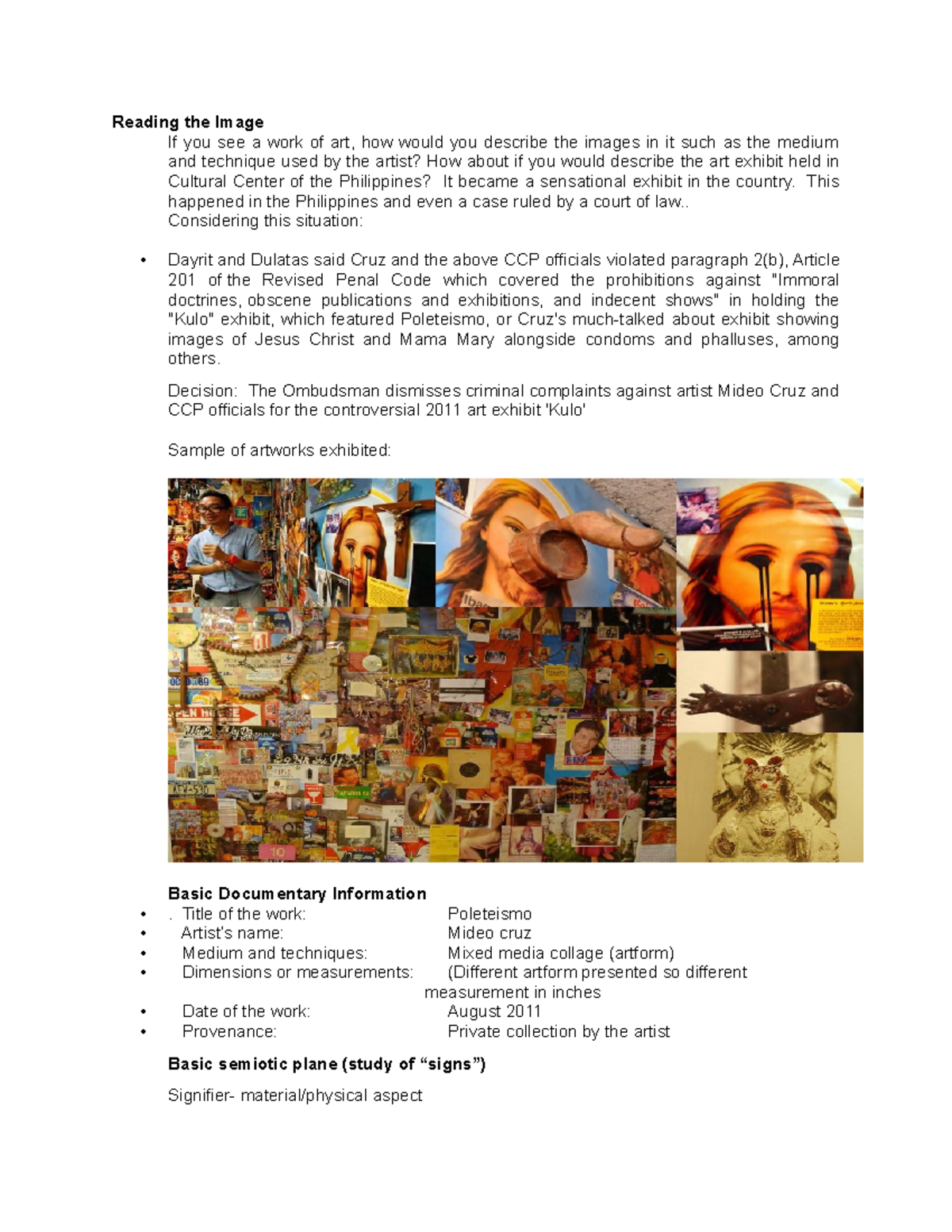 Reading the Images: Analyzing Mideo Cruz's Art in the 'Kulo' Exhibit ...