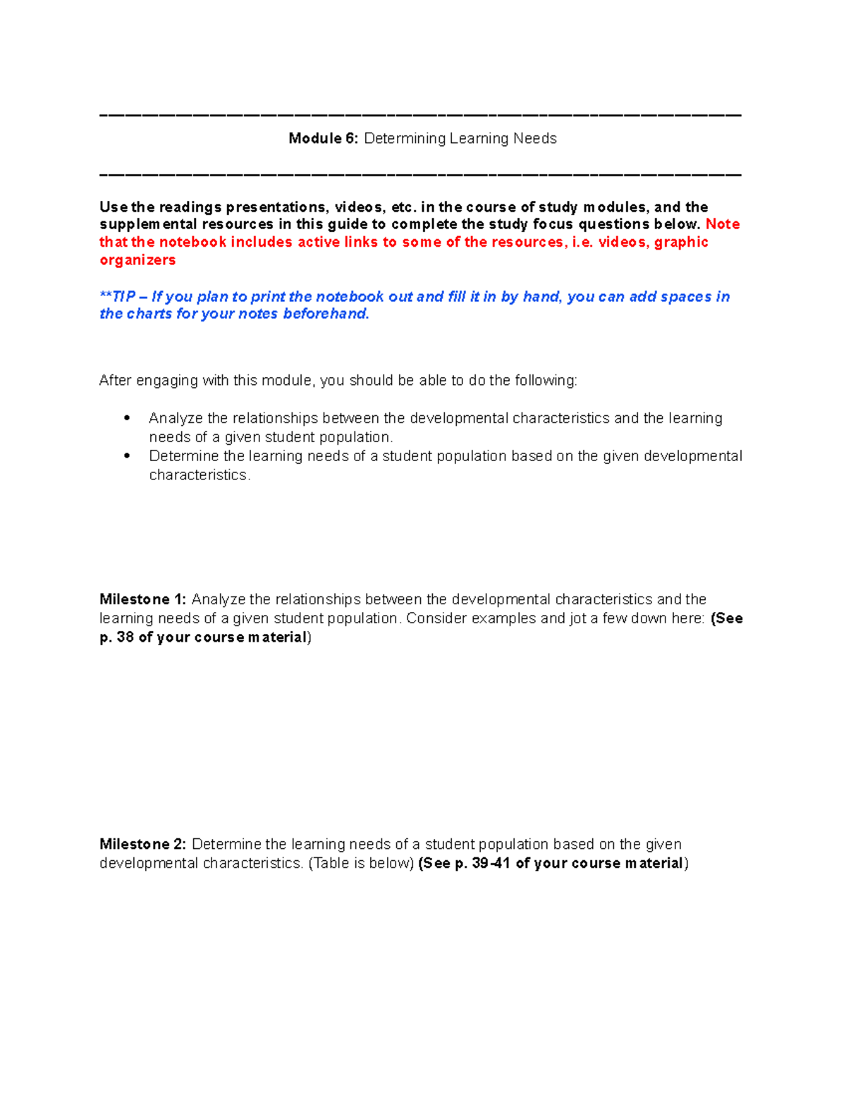 Module 6 Notebook (3-22) - - Studocu